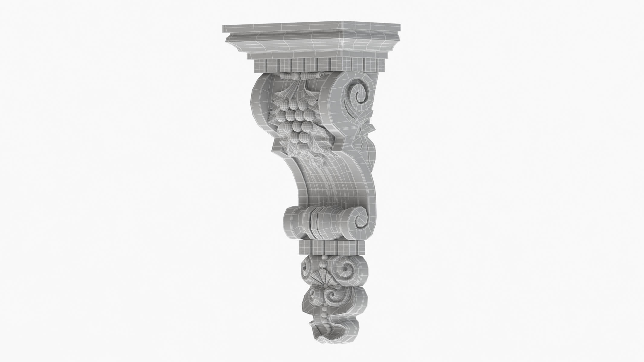 Scroll Corbel 23 - 3D Model by frezzy