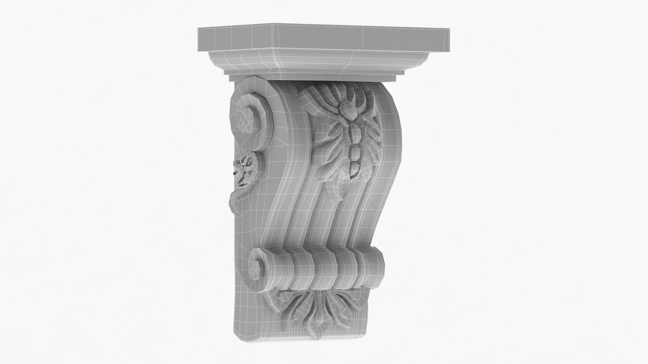Scroll Corbel 28 - 3D Model by frezzy