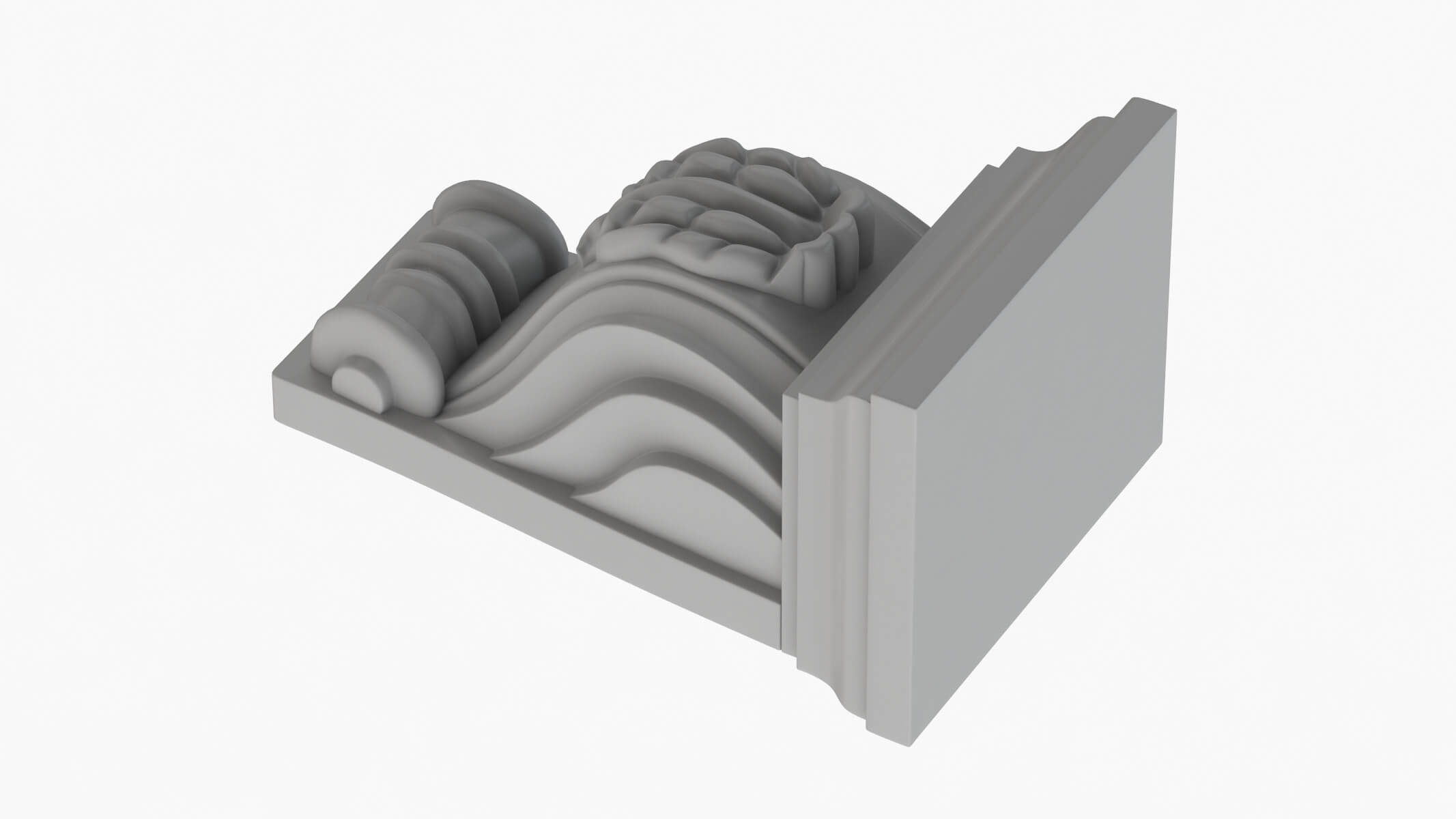 Scroll Corbel 29 - 3D Model by frezzy