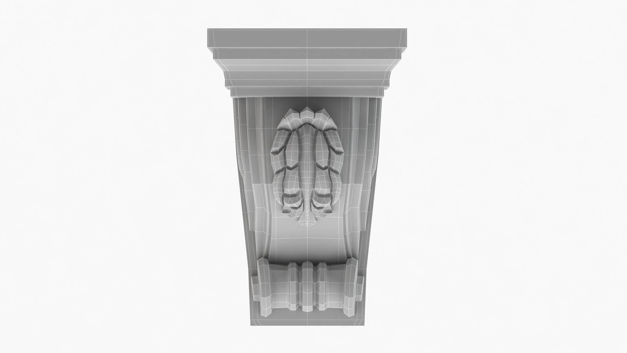 Scroll Corbel 29 - 3D Model by frezzy