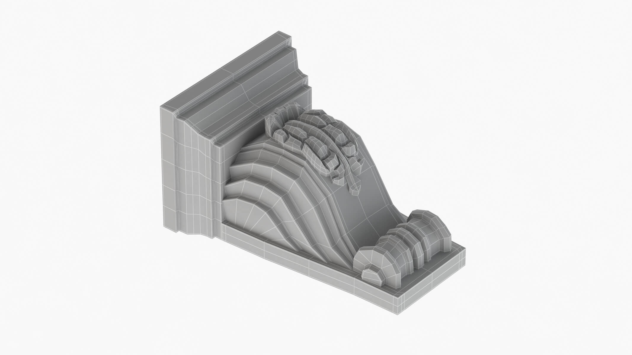 Scroll Corbel 29 - 3D Model by frezzy