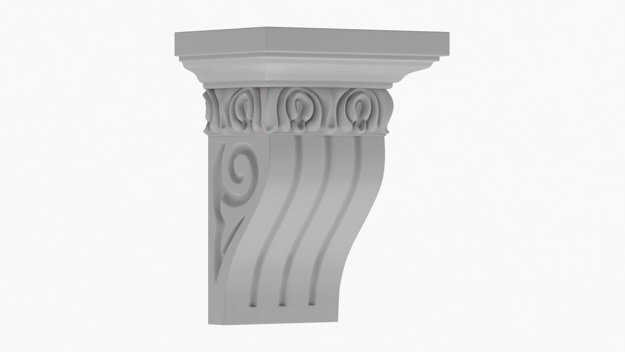 Scroll Corbel 30 - 3D Model by frezzy