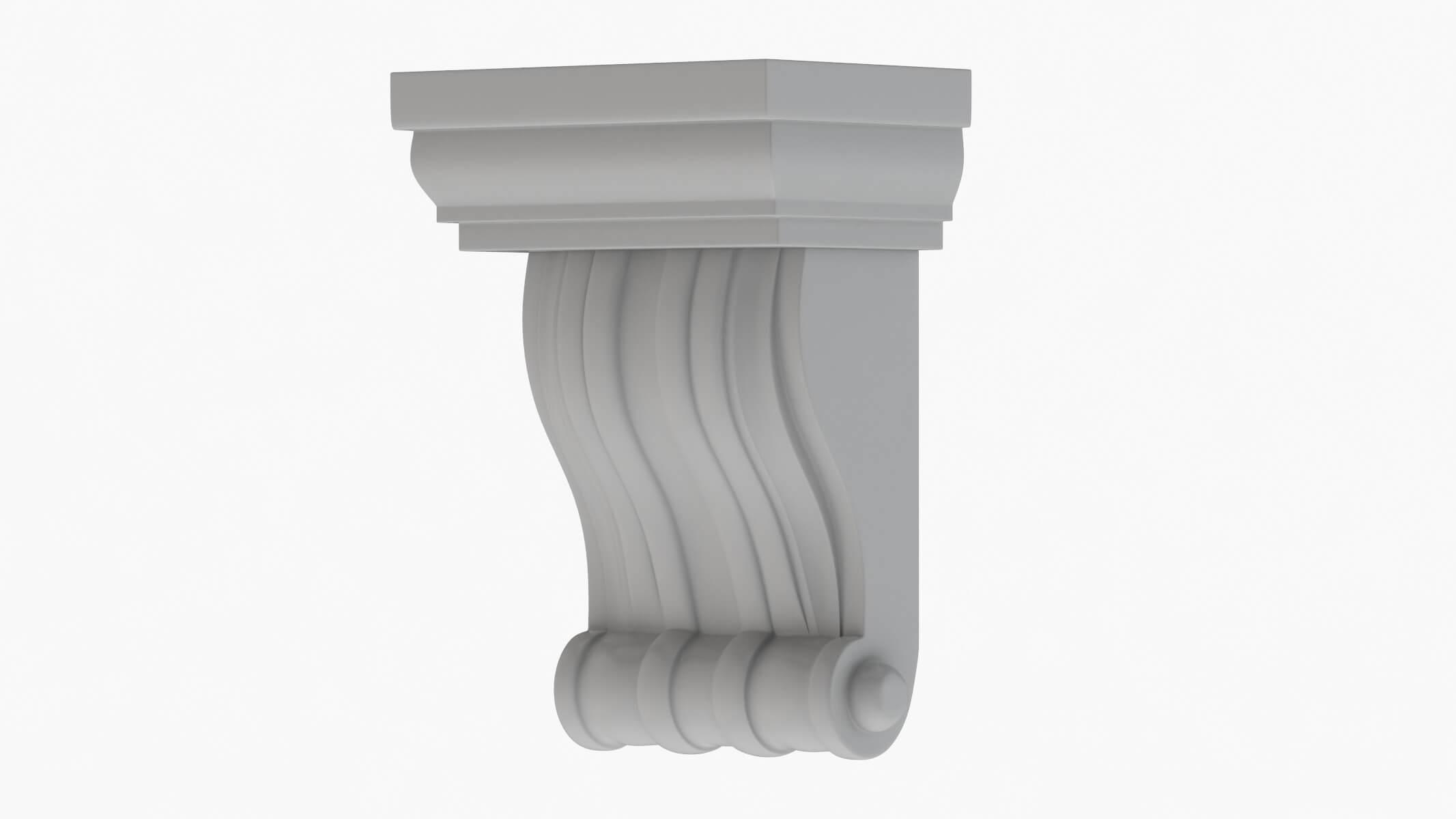 Scroll Corbel 31 - 3D Model by frezzy