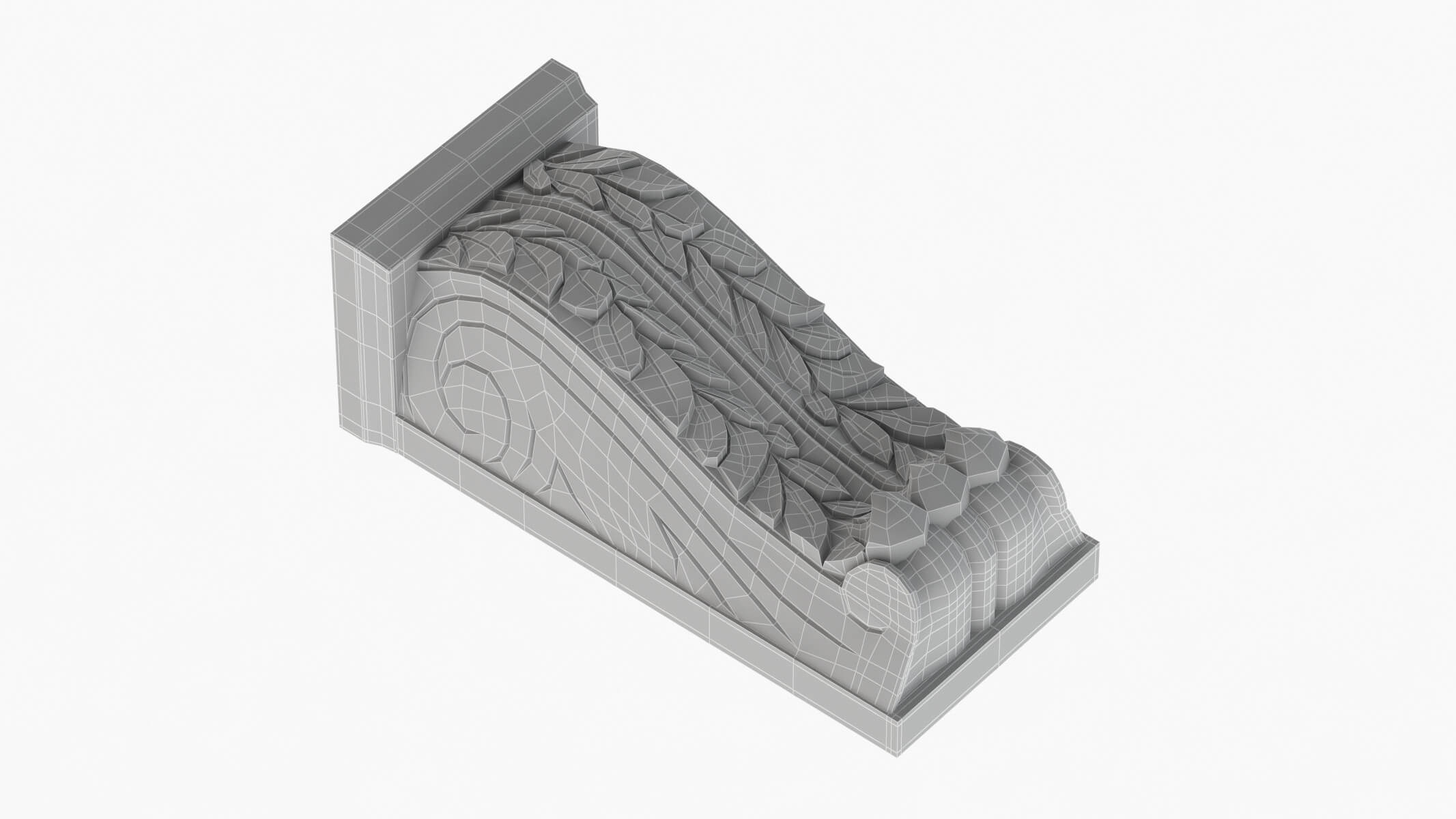 Scroll Corbel 32 - 3D Model by frezzy