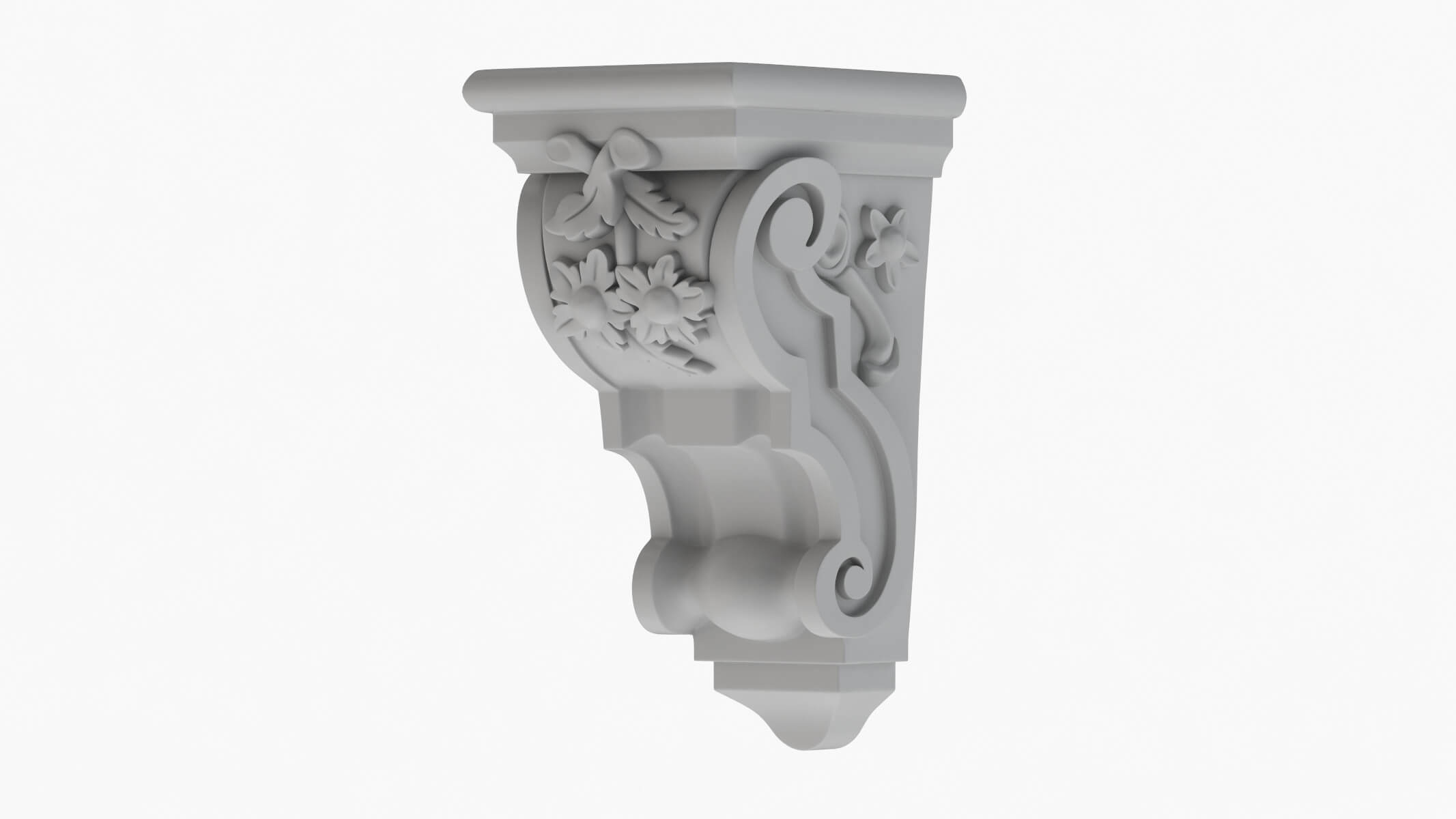 Scroll Corbel 35 - 3D Model by frezzy