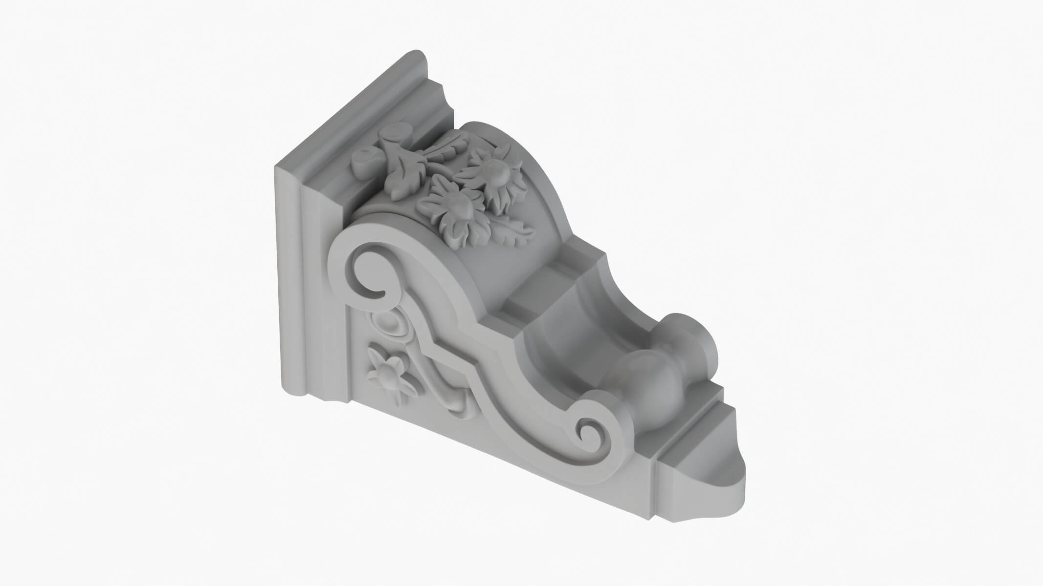 Scroll Corbel 35 - 3D Model by frezzy