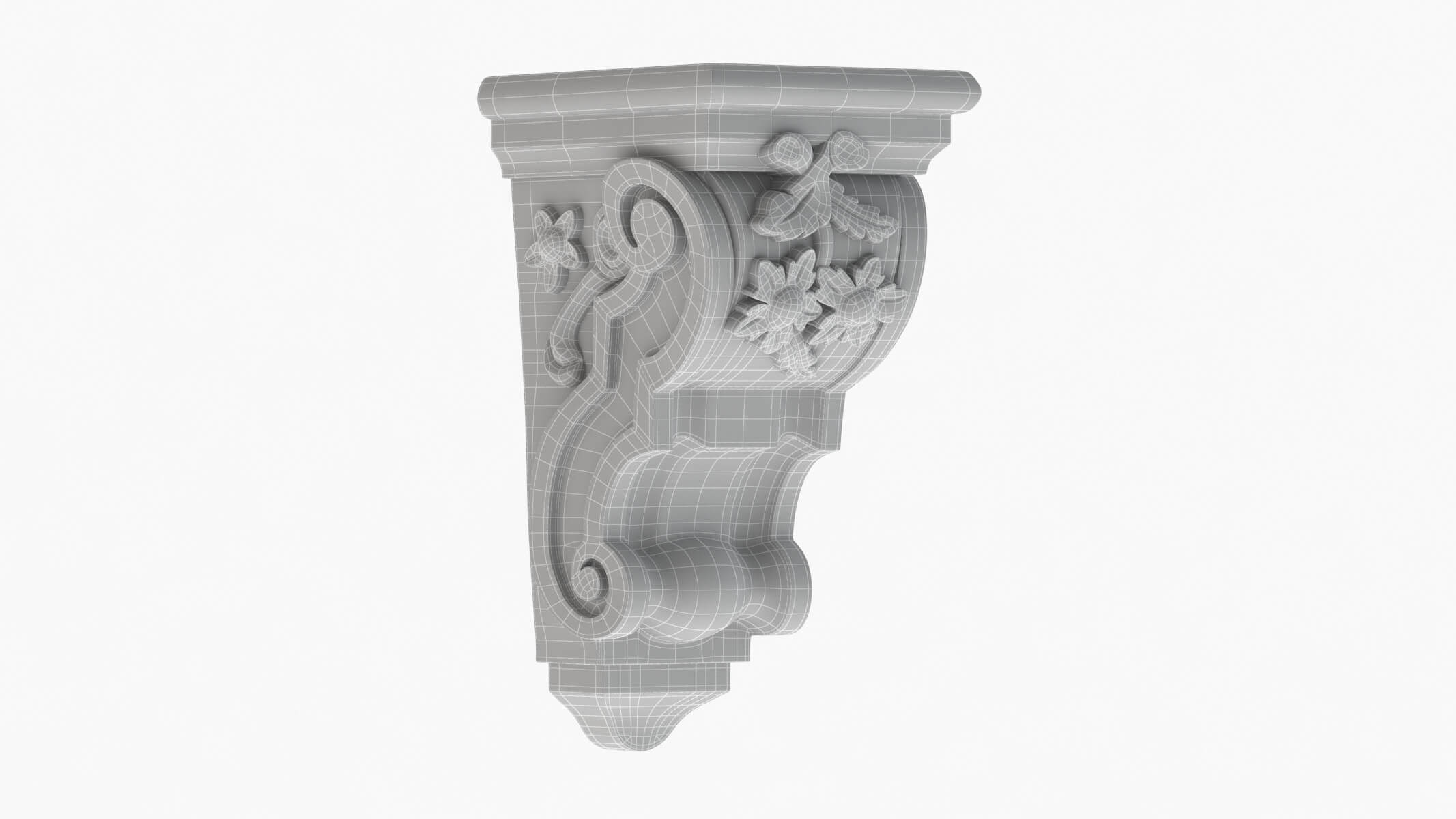 Scroll Corbel 35 - 3D Model by frezzy