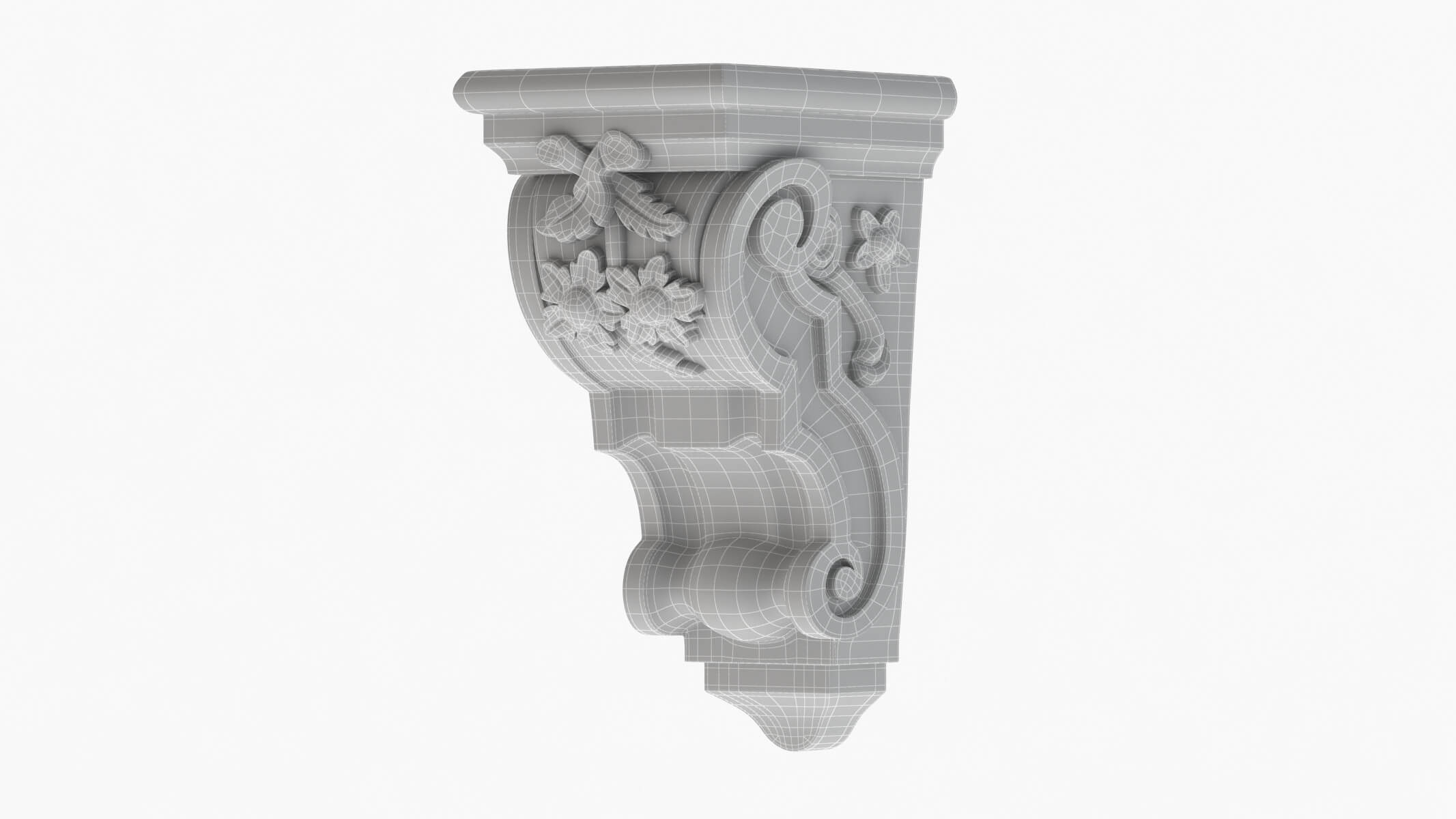 Scroll Corbel 35 - 3D Model by frezzy