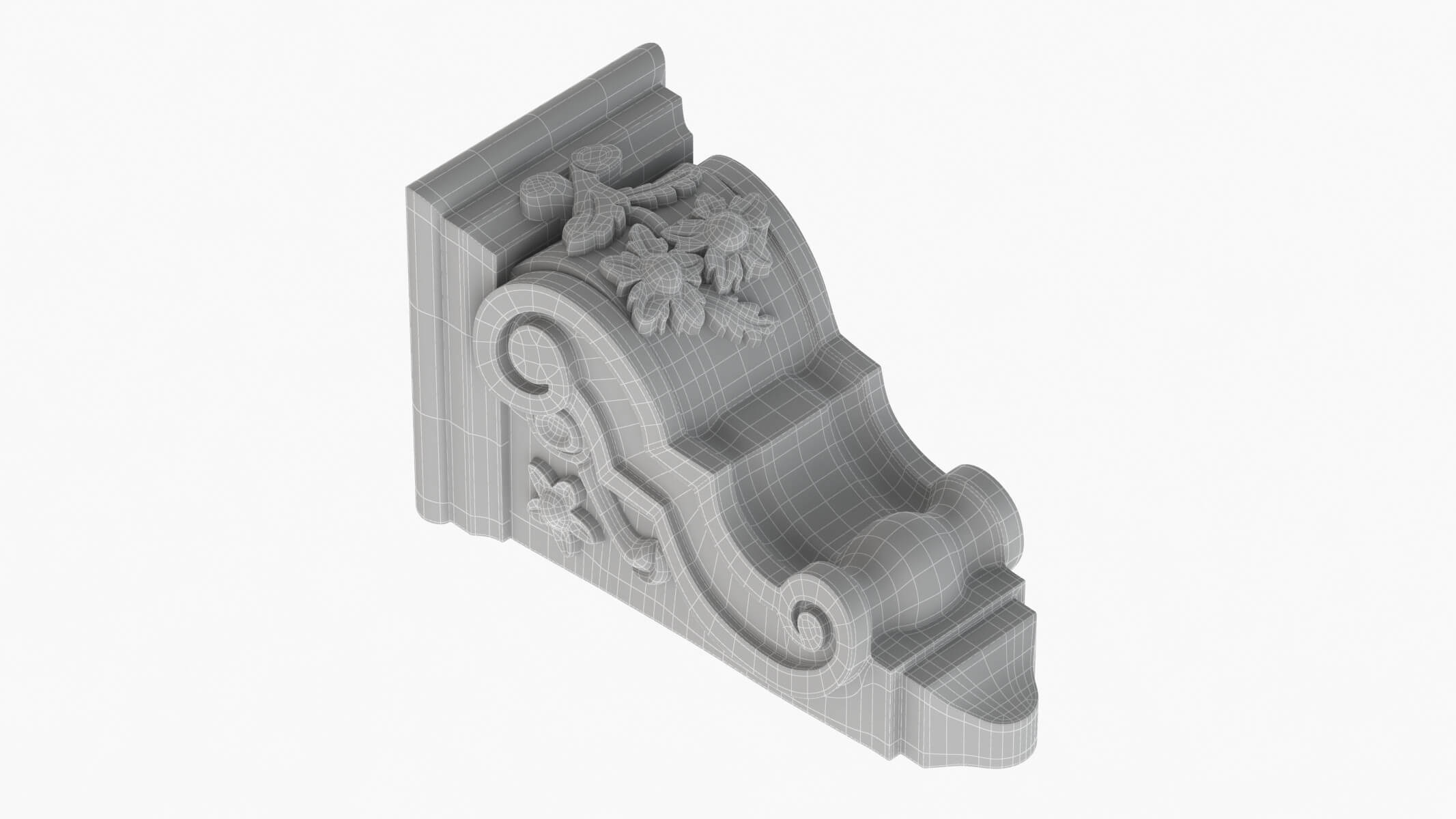 Scroll Corbel 35 - 3D Model by frezzy