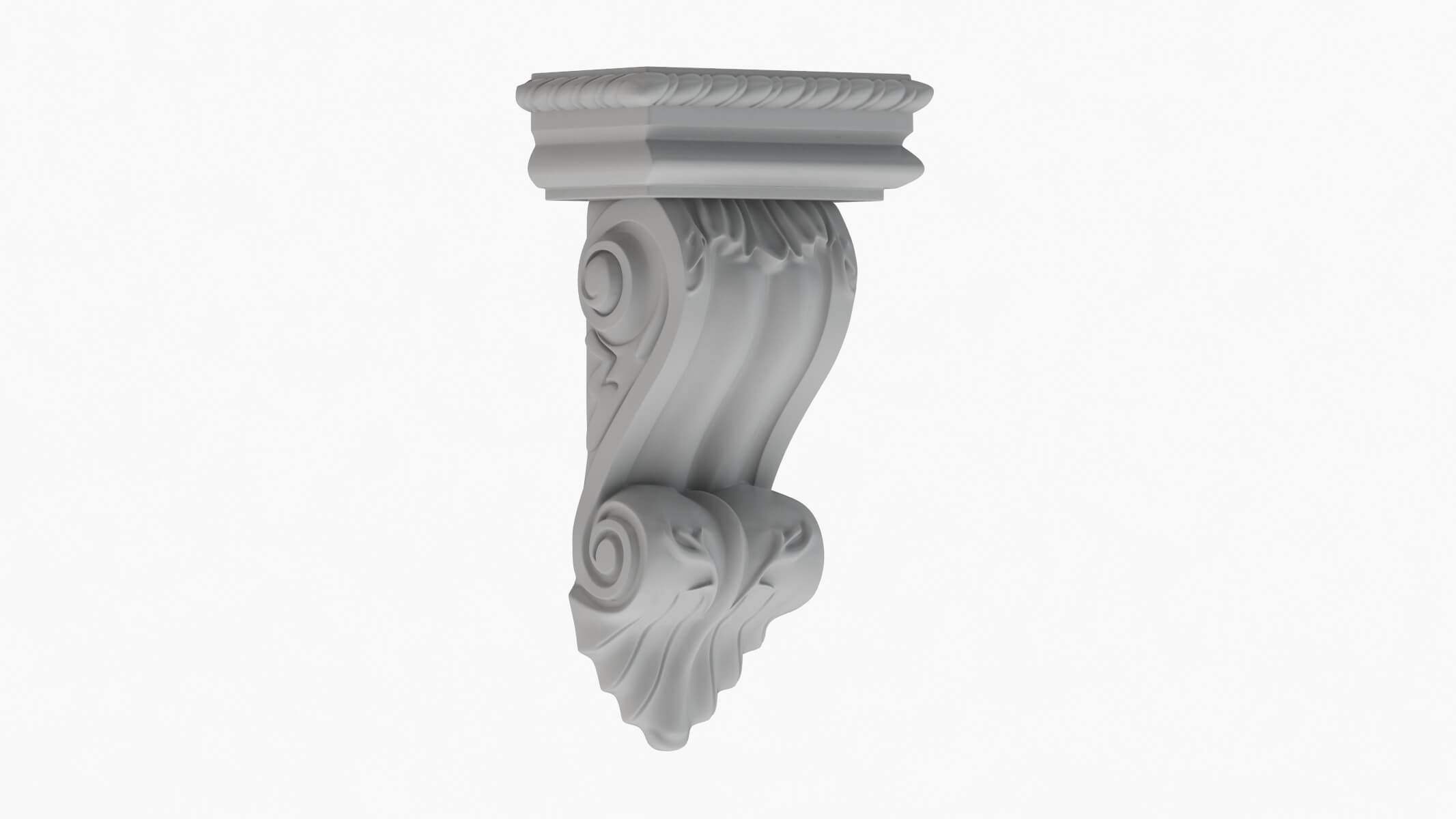 Scroll Corbel 38 - 3D Model by frezzy