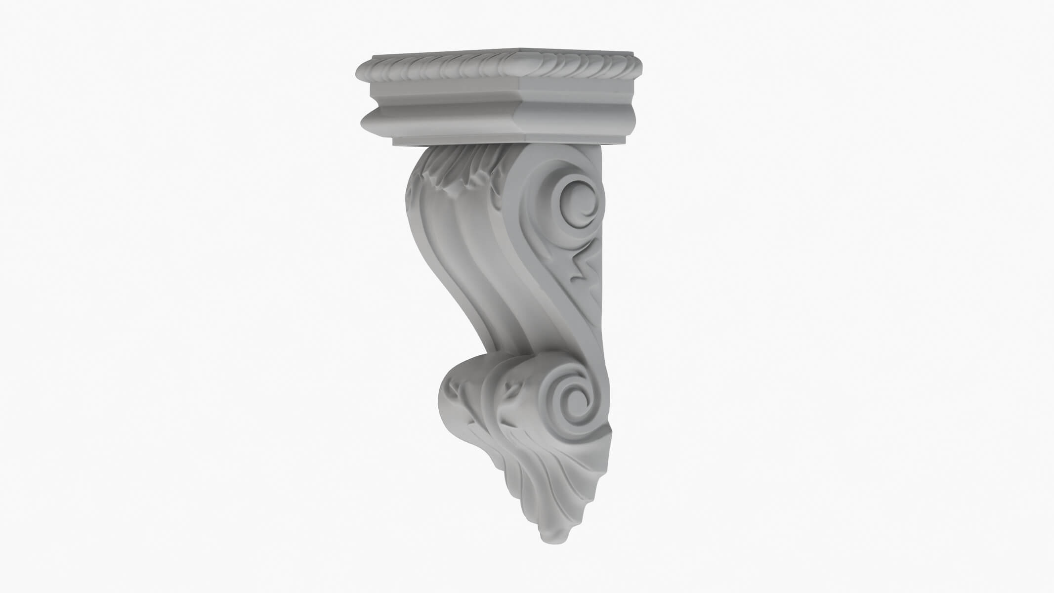 Scroll Corbel 38 - 3D Model by frezzy