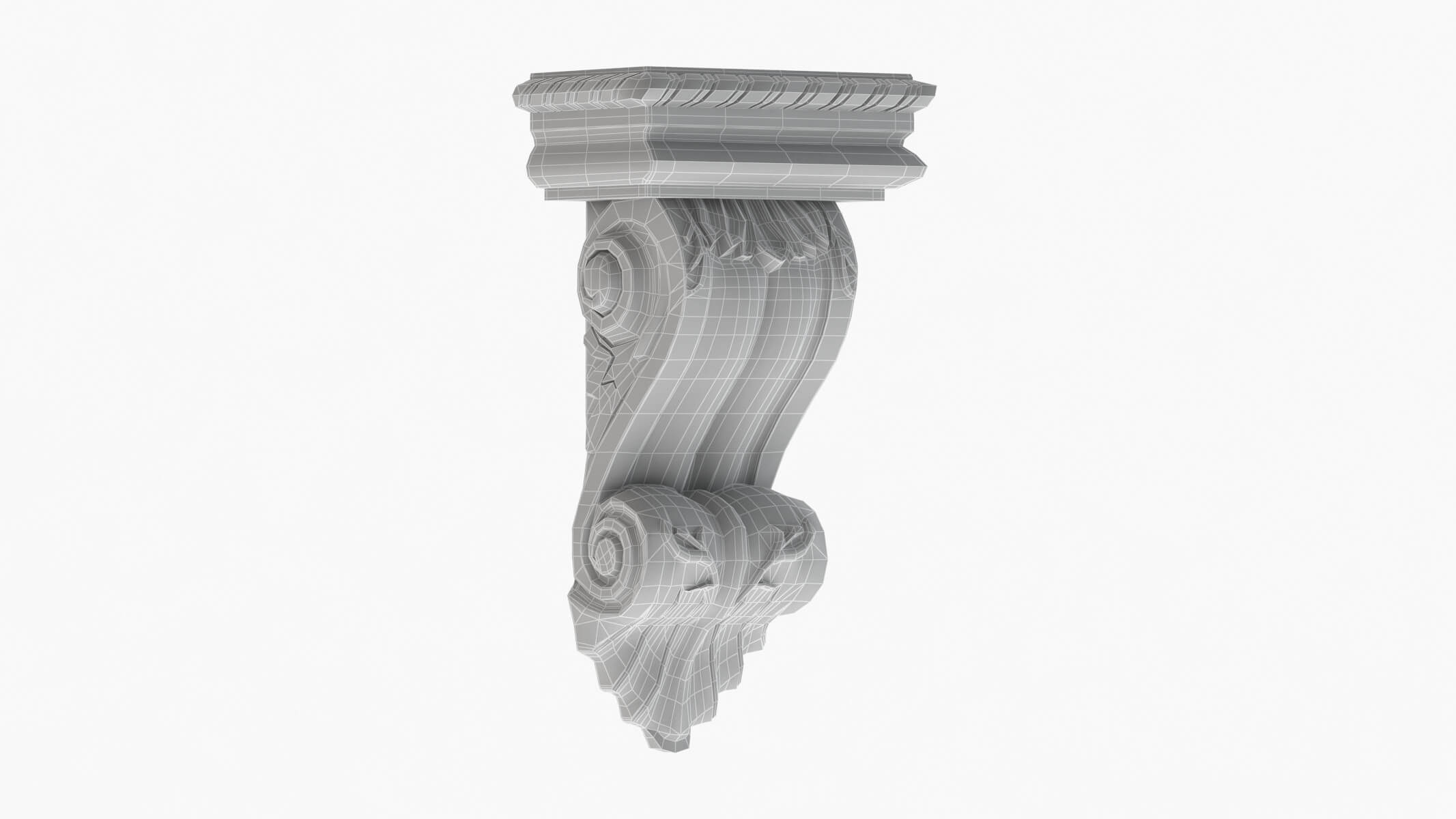 Scroll Corbel 38 - 3D Model by frezzy