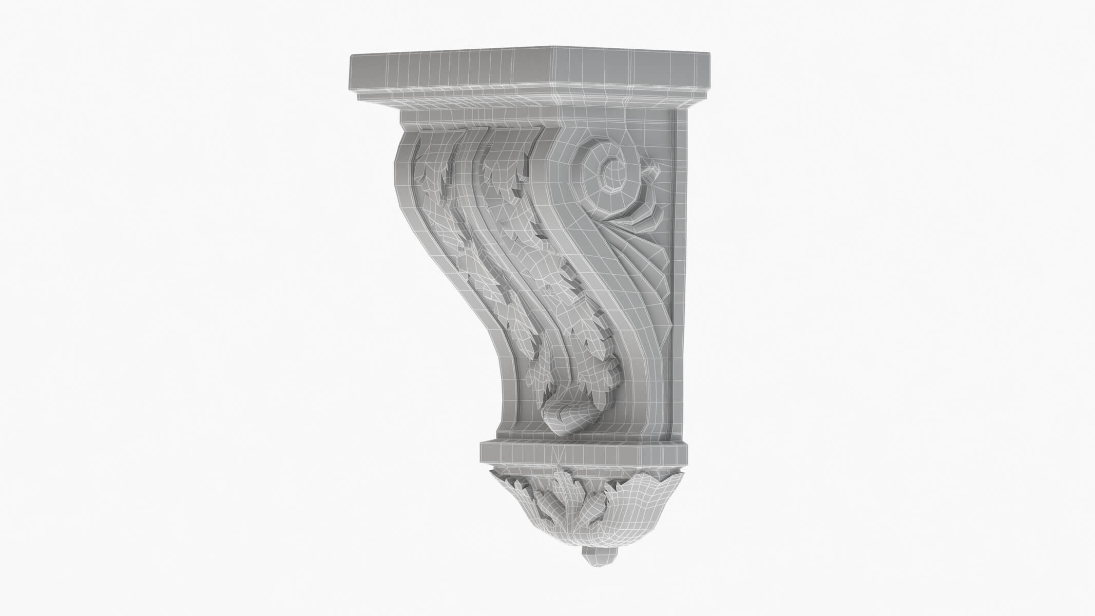 Scroll Corbel 39 - 3D Model by frezzy