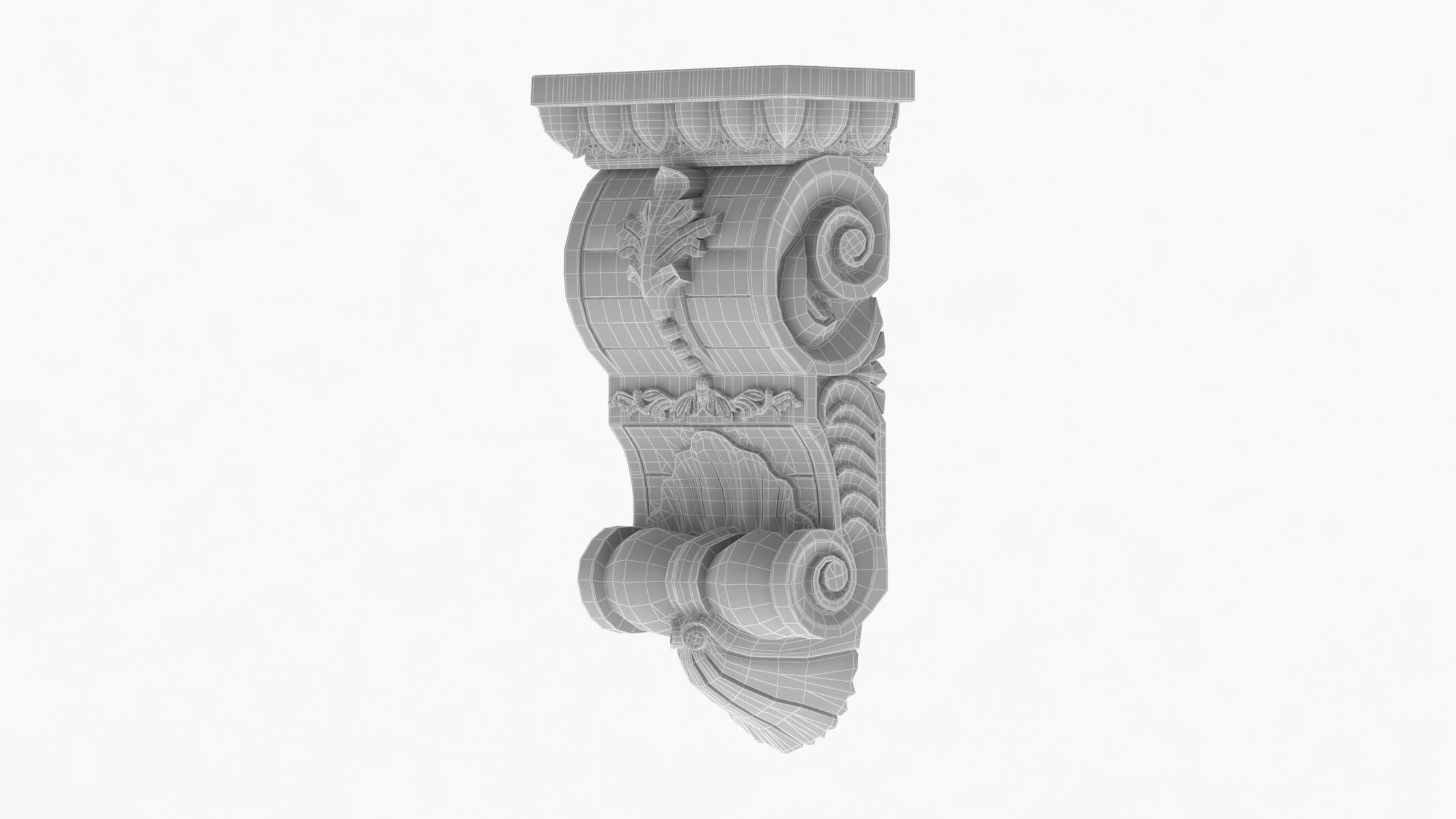 Scroll Corbel 40 - 3D Model by frezzy