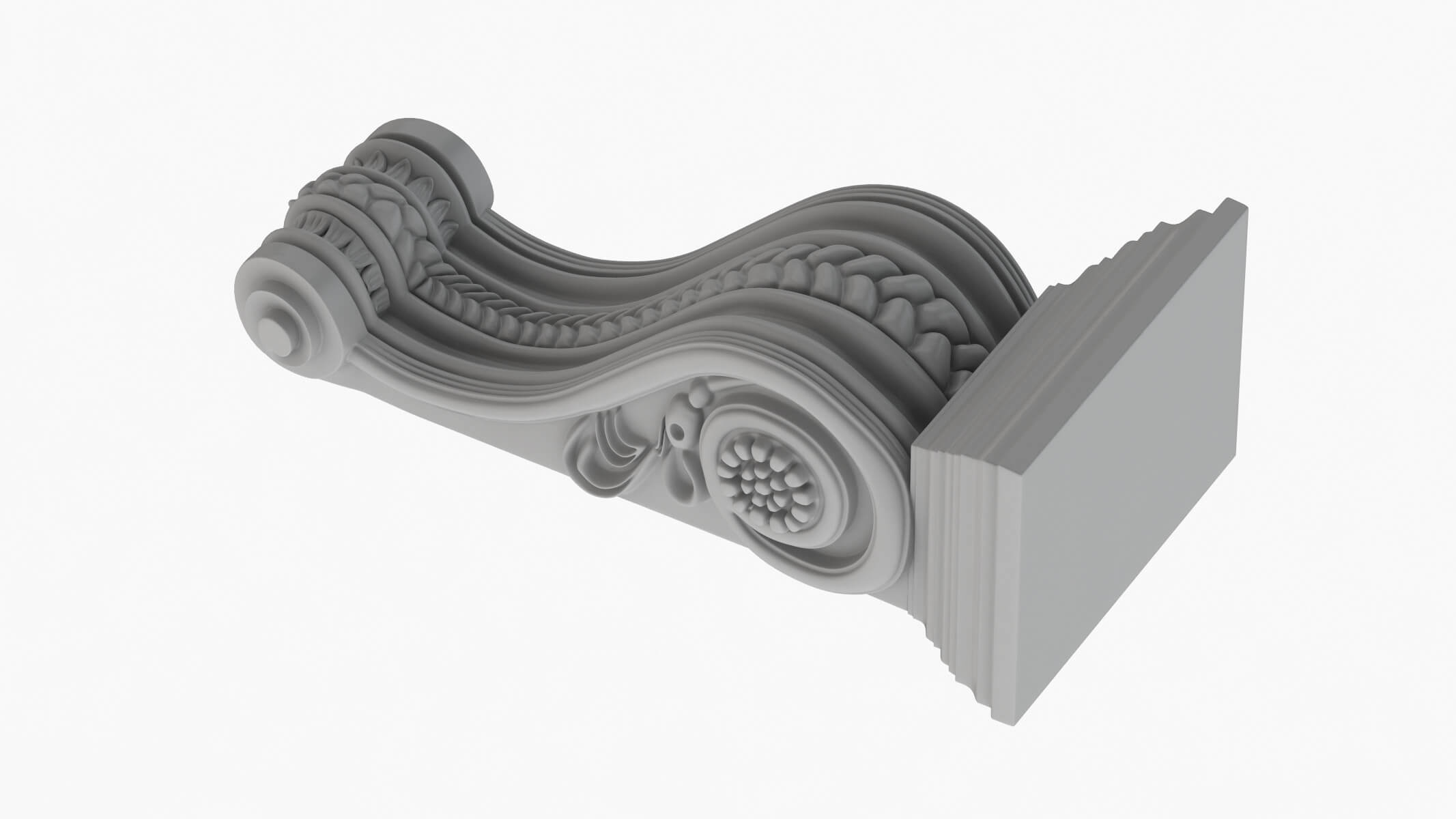 Scroll Corbel 41 - 3D Model by frezzy