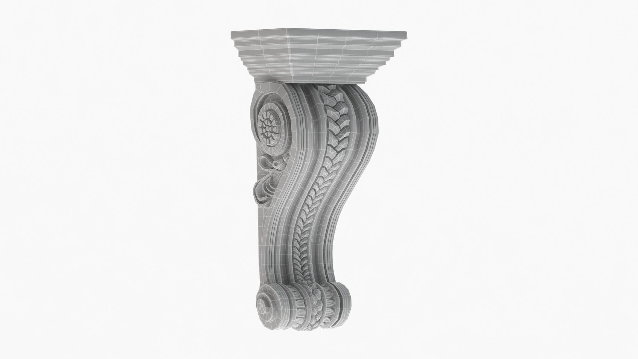 Scroll Corbel 41 - 3D Model by frezzy
