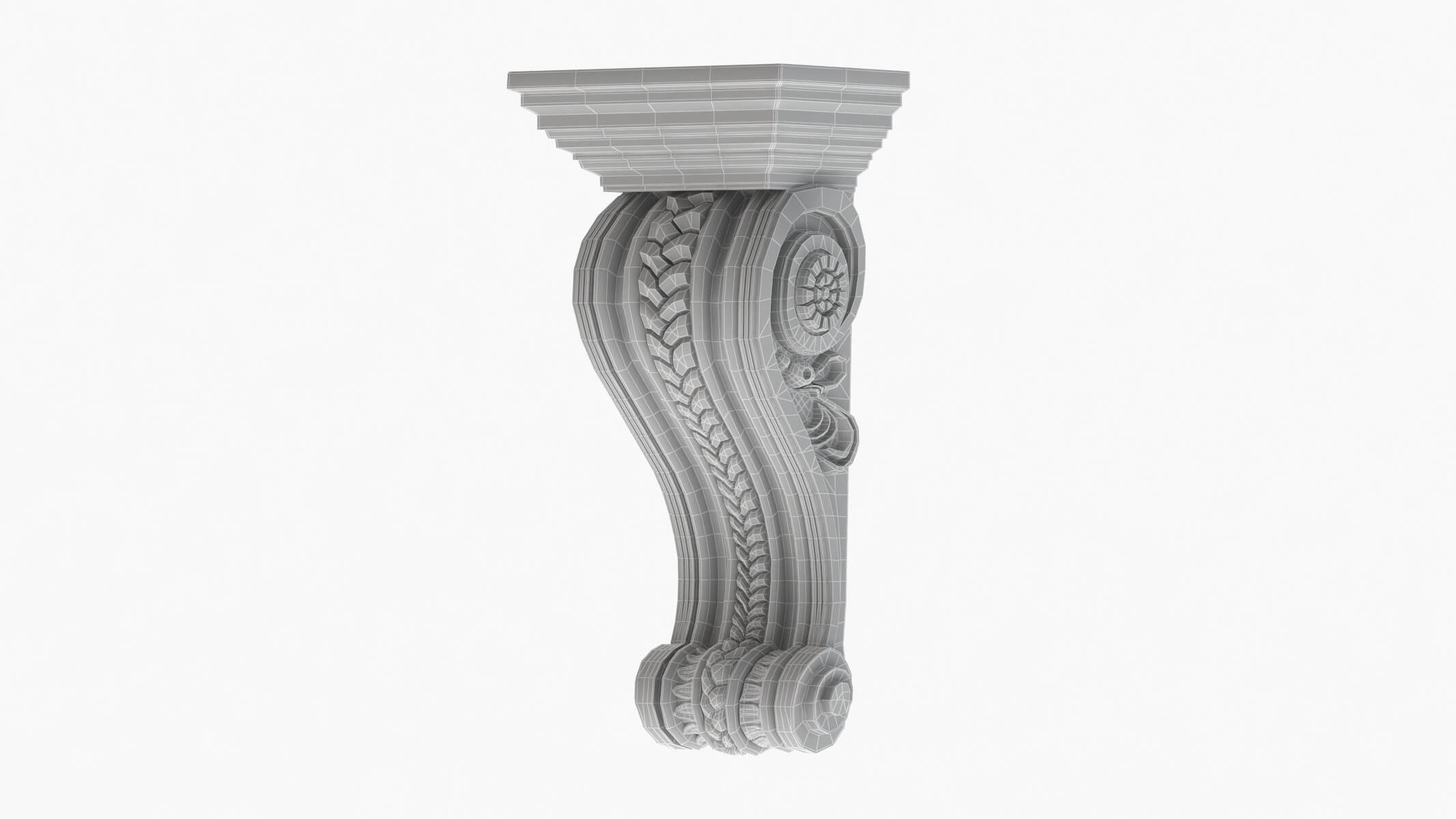 Scroll Corbel 41 - 3D Model by frezzy