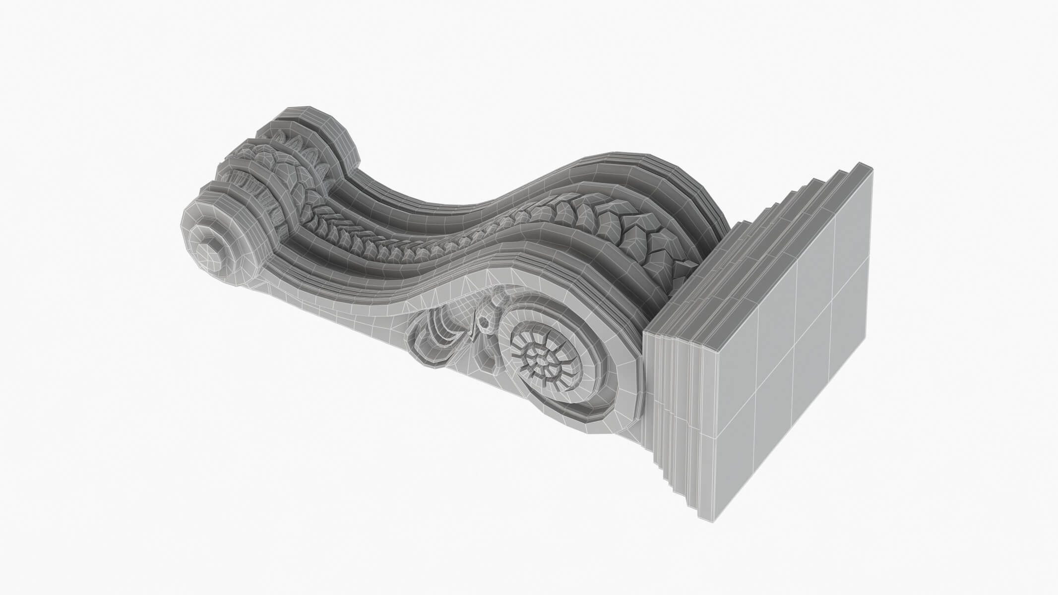 Scroll Corbel 41 - 3D Model by frezzy