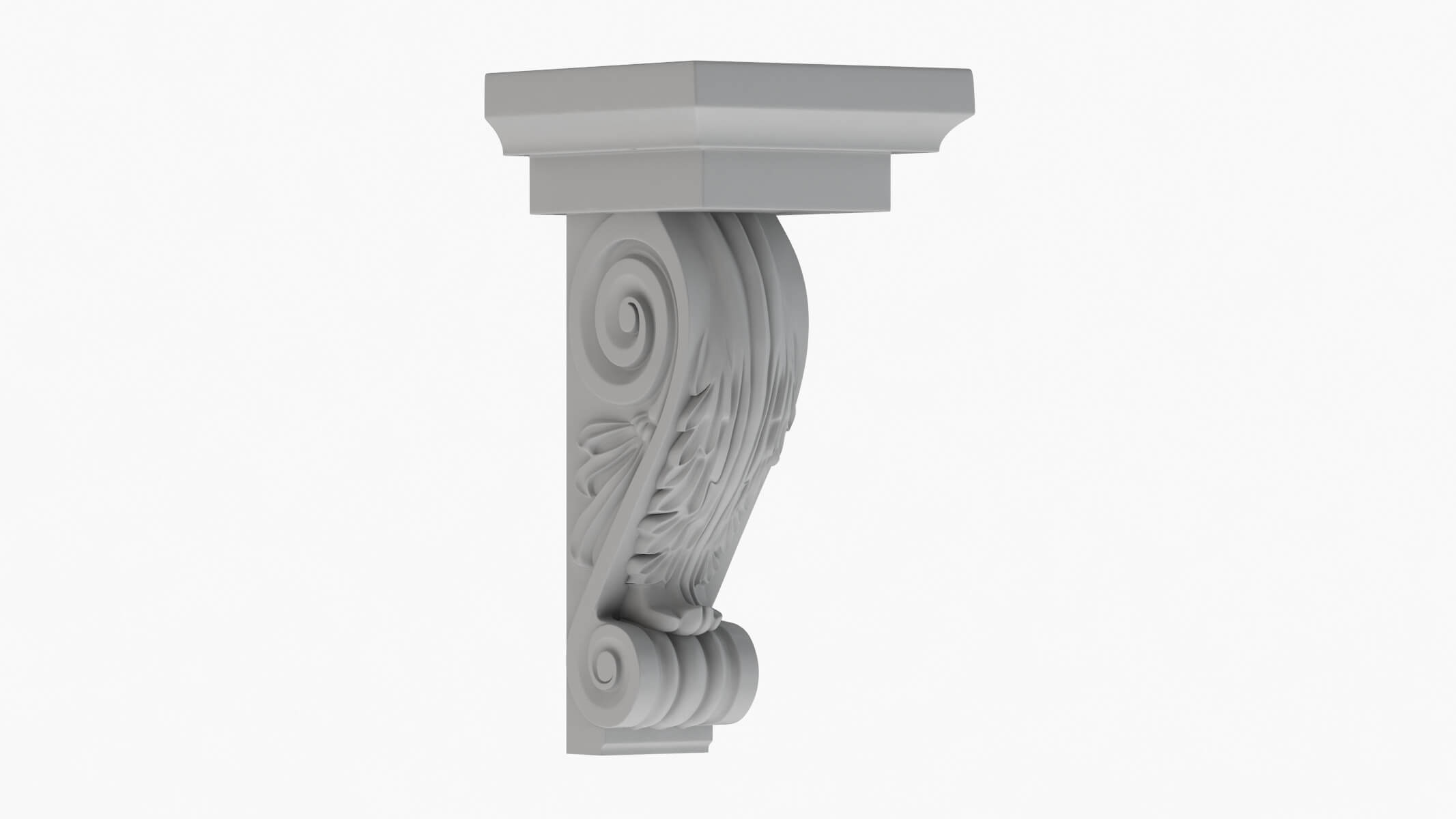 Scroll Corbel 42 - 3D Model by frezzy