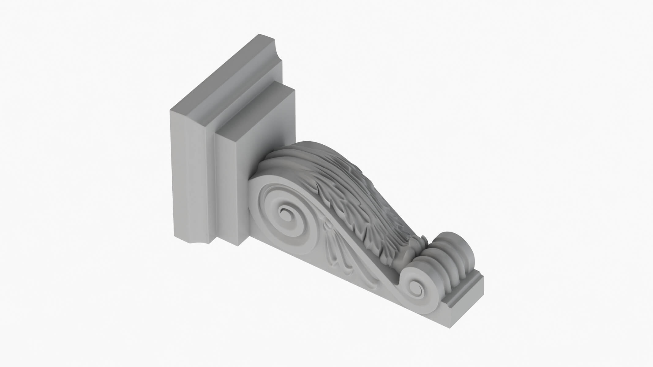 Scroll Corbel 42 - 3D Model by frezzy
