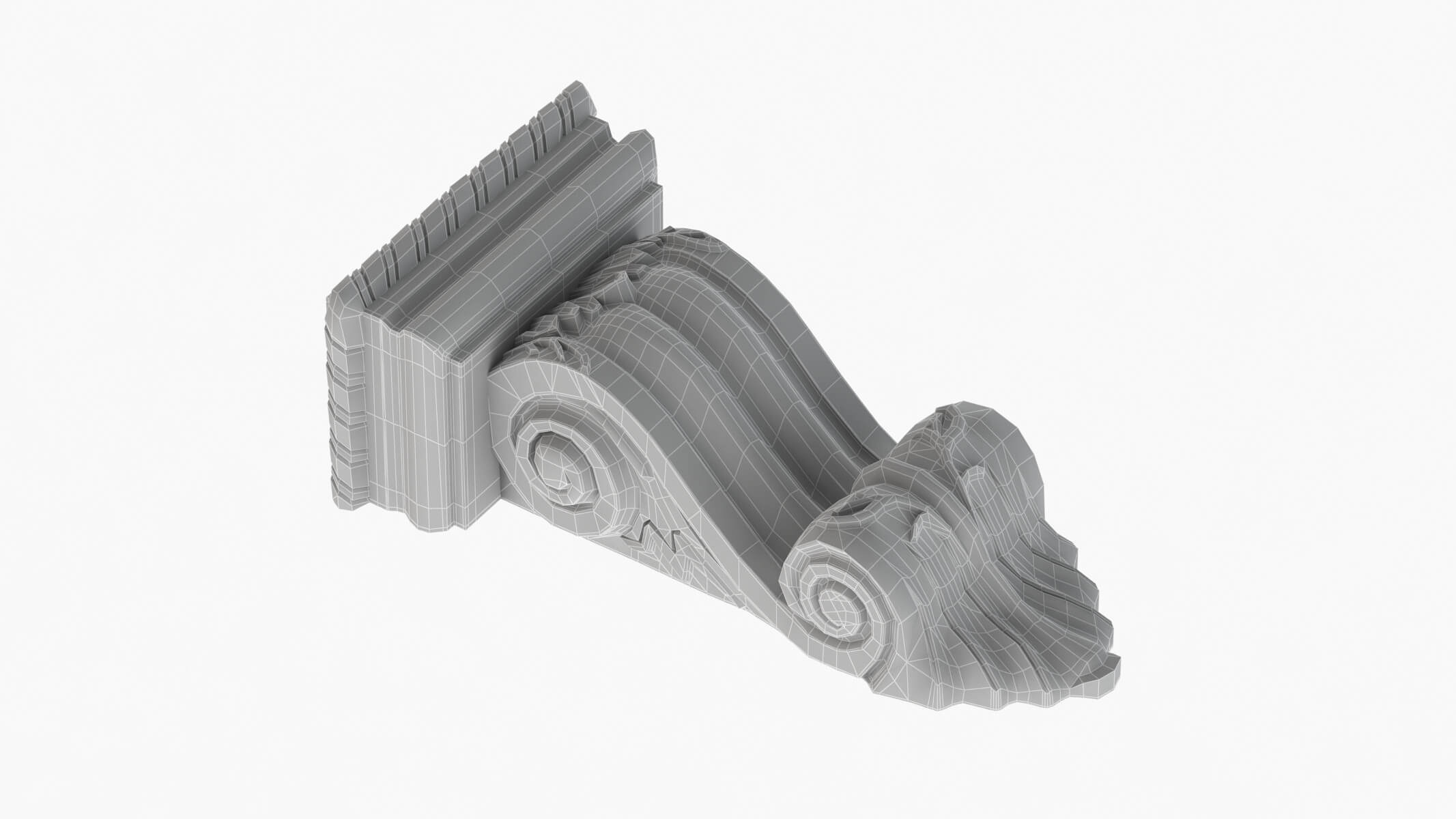 Scroll Corbel 45 - 3D Model by frezzy