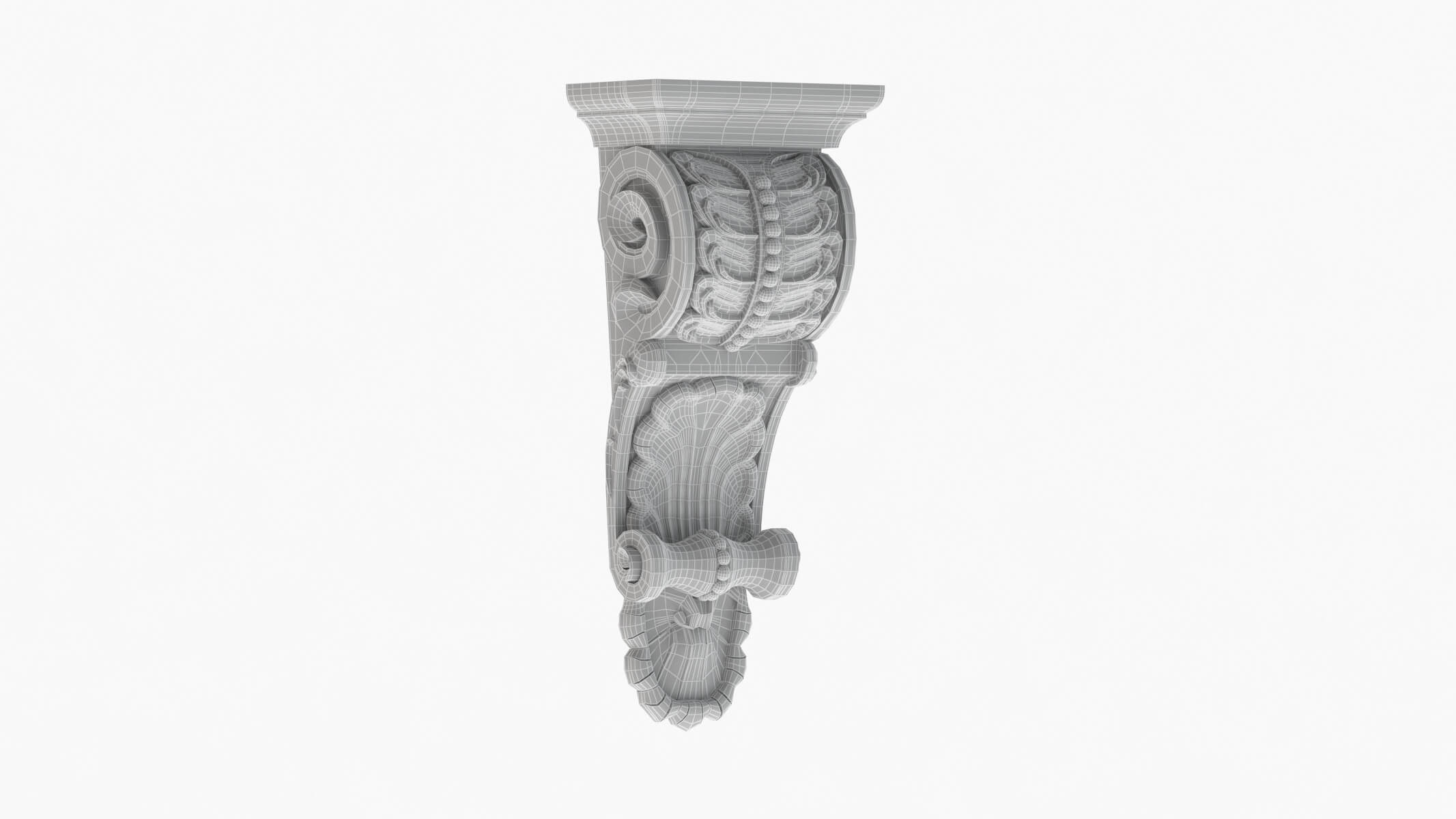 Scroll Corbel 50 - 3D Model by frezzy