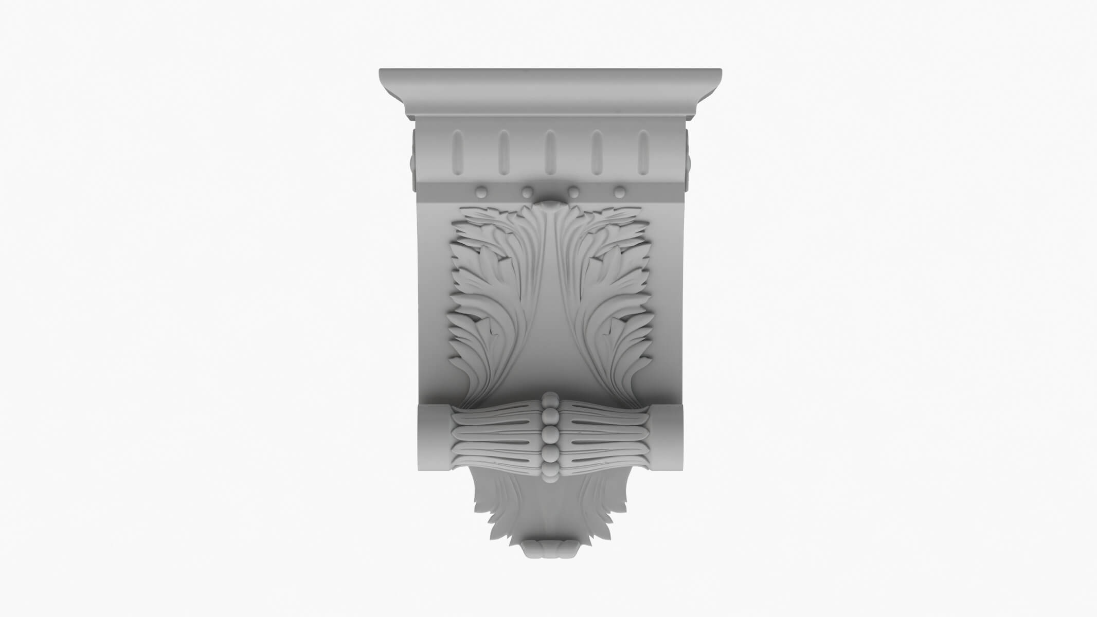 Scroll Corbel 51 - 3D Model by frezzy