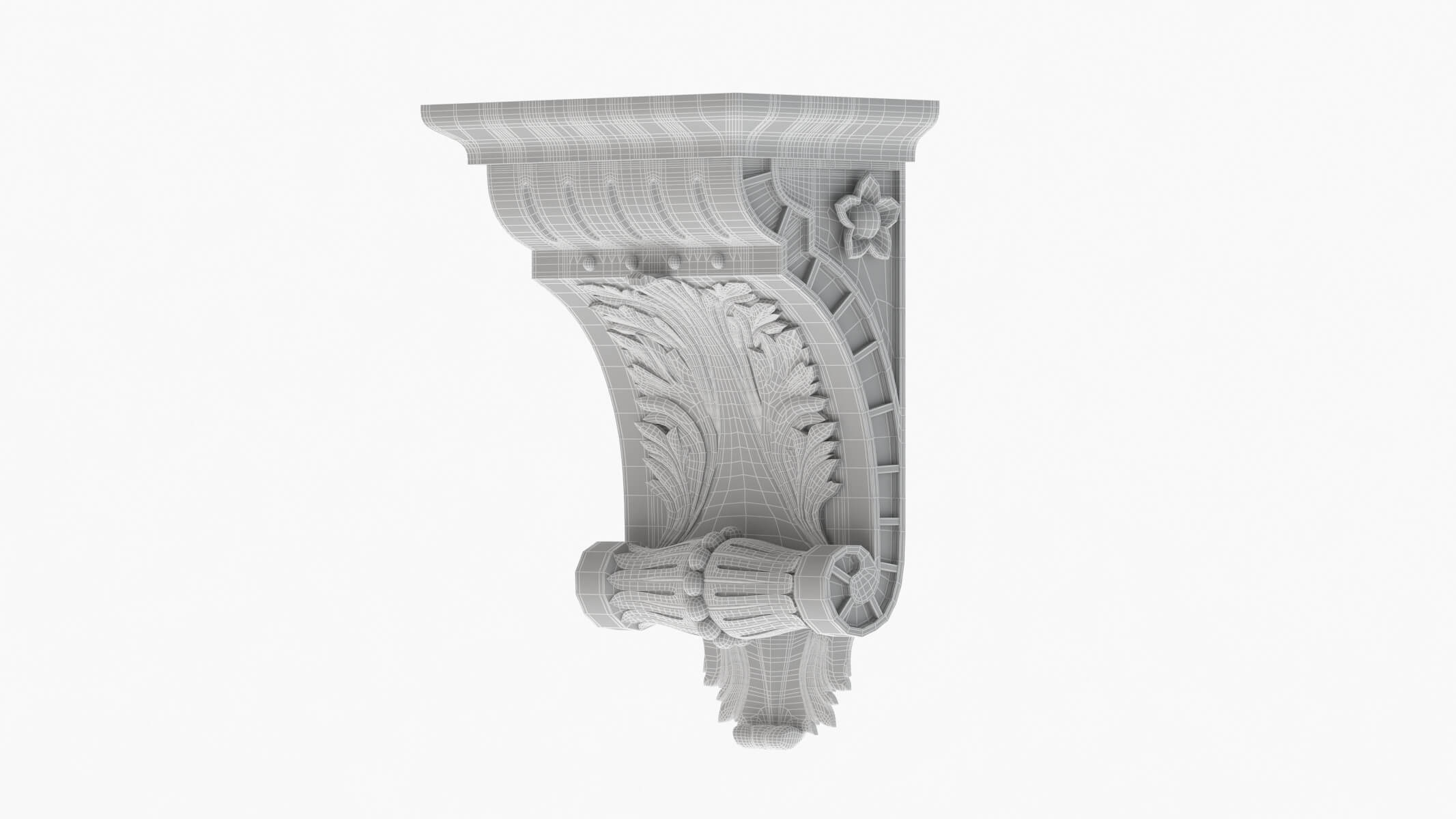 Scroll Corbel 51 - 3D Model by frezzy