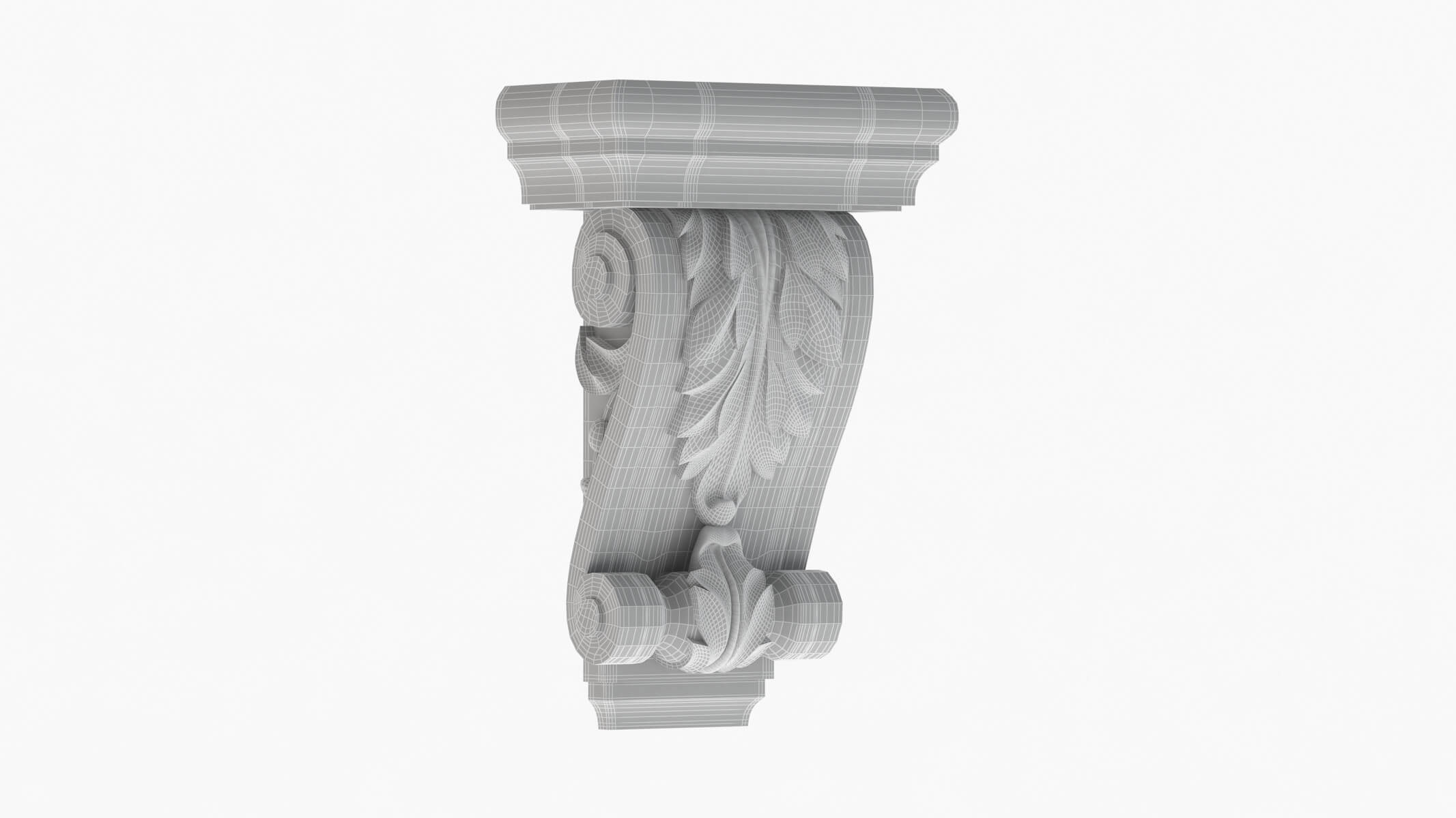 Scroll Corbel 57 - 3D Model by frezzy