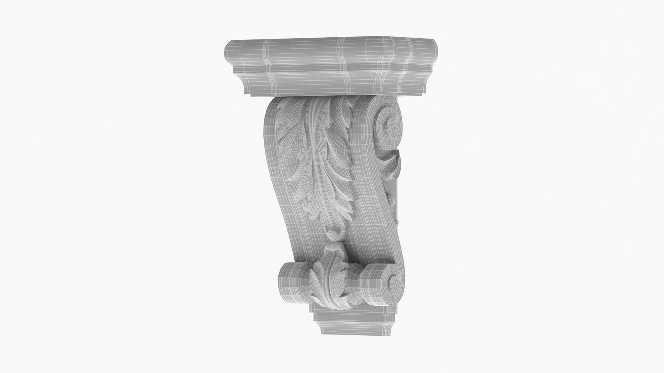 Scroll Corbel 57 - 3D Model by frezzy