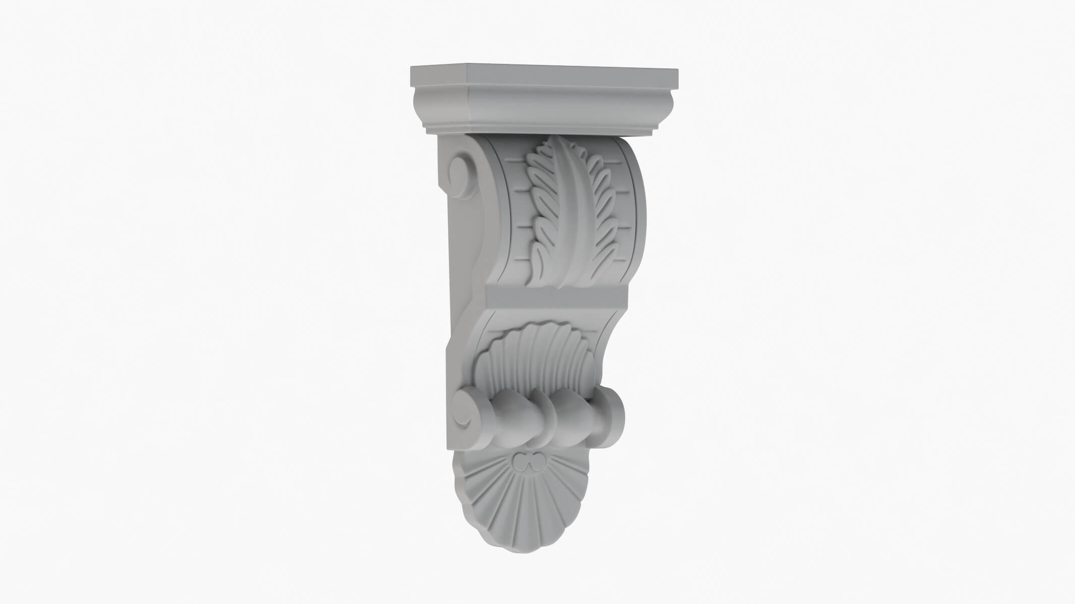 Scroll Corbel 58 - 3D Model by frezzy