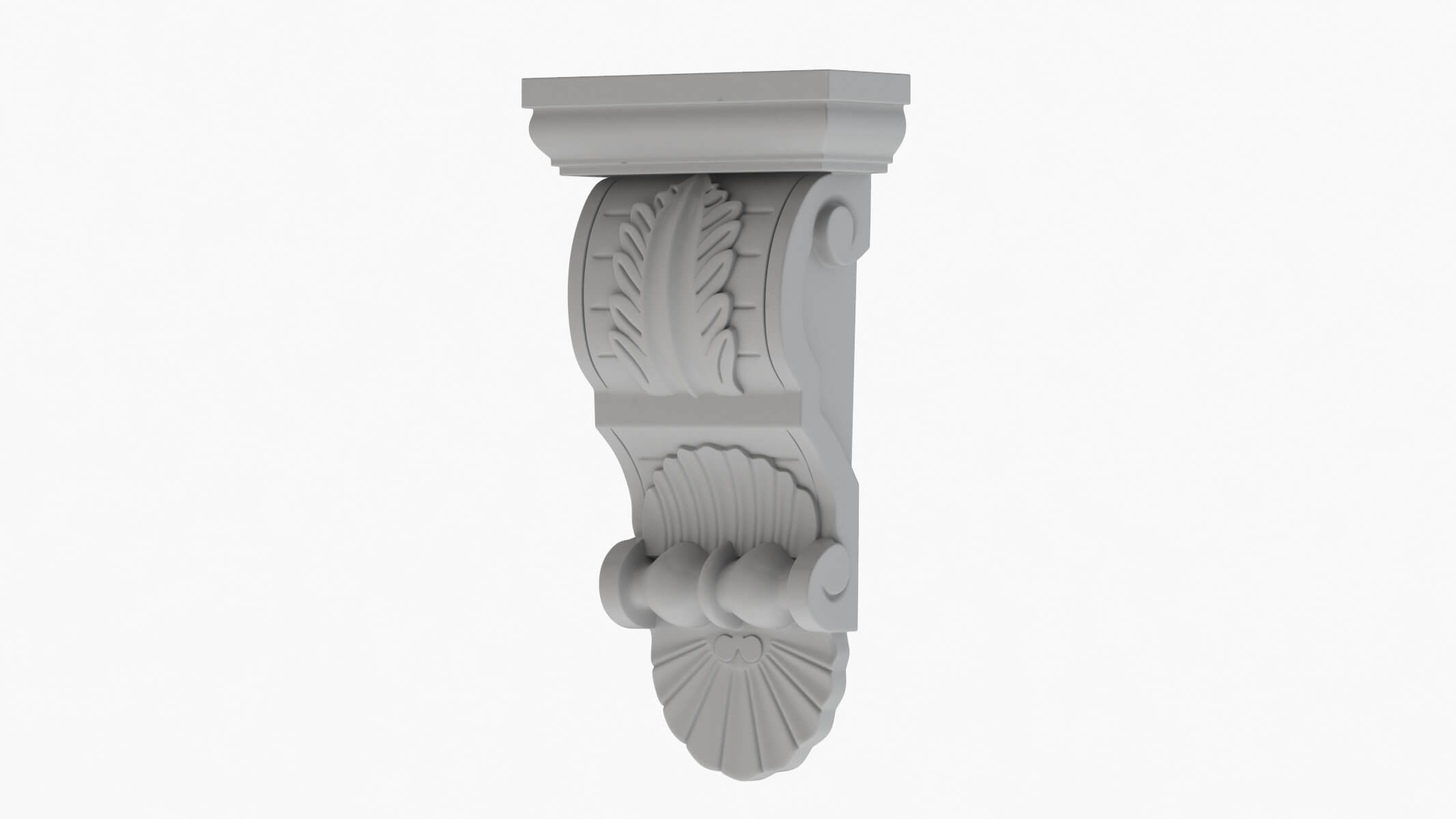 Scroll Corbel 58 - 3D Model by frezzy