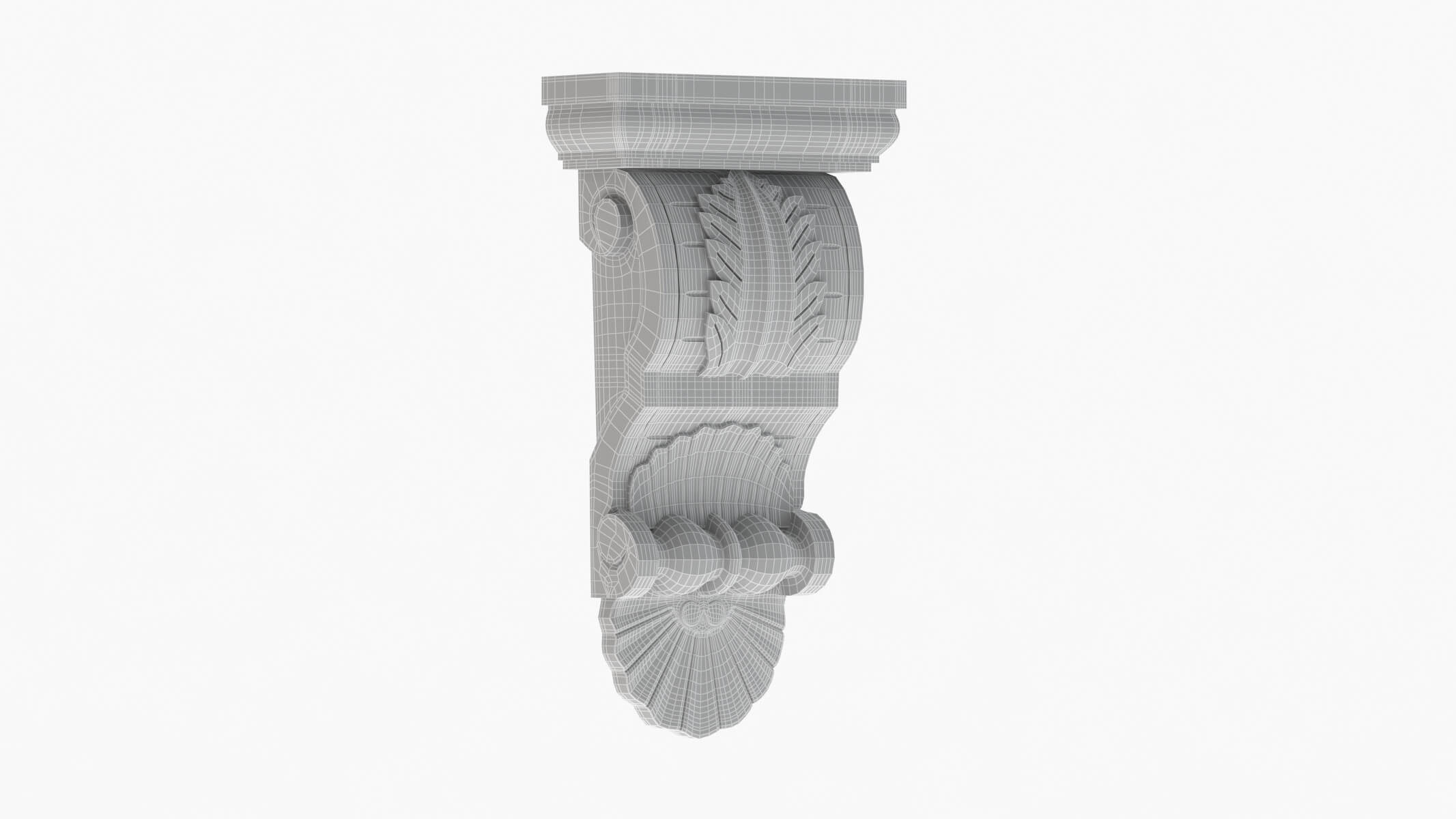 Scroll Corbel 58 - 3D Model by frezzy