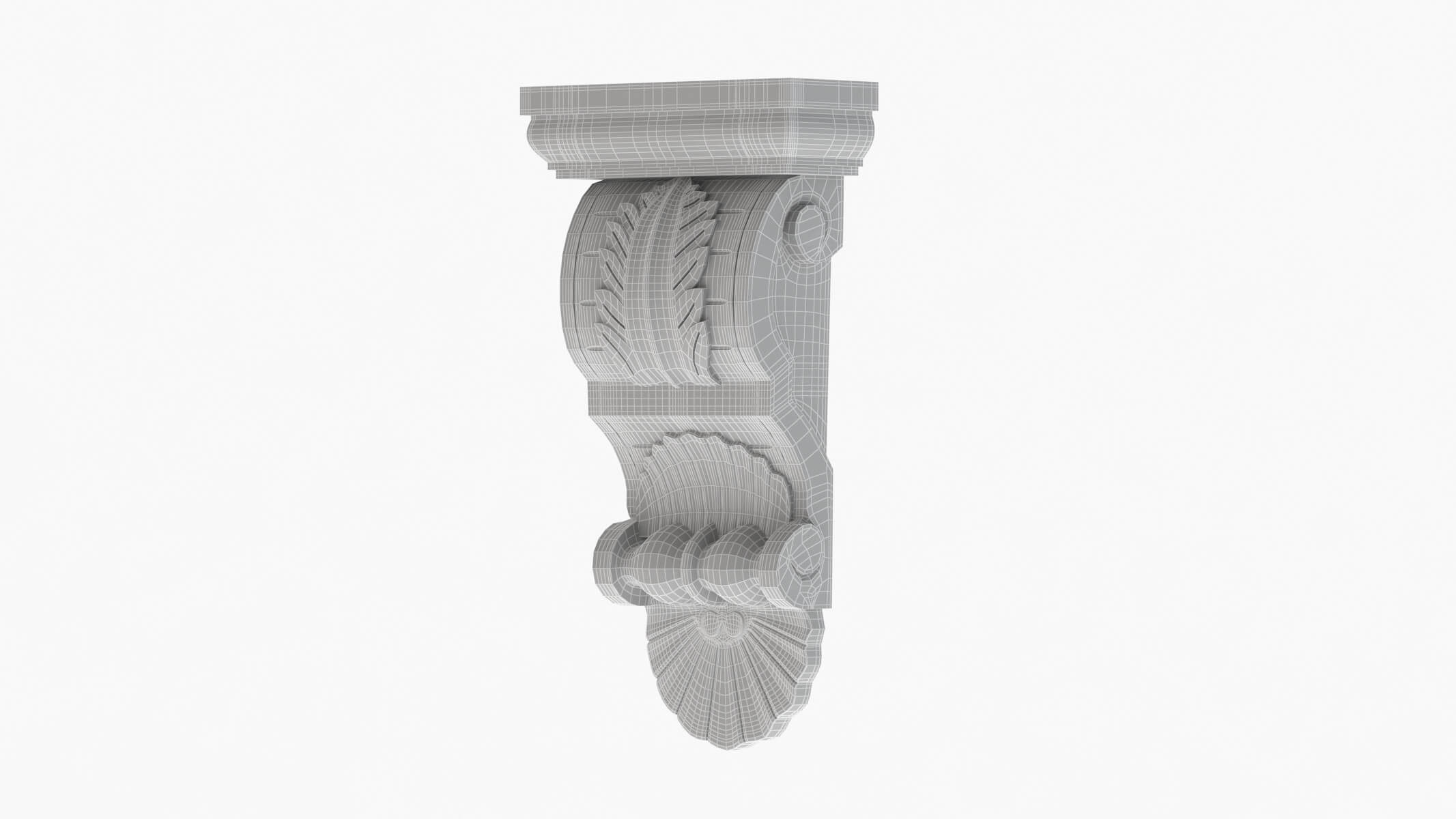 Scroll Corbel 58 - 3D Model by frezzy