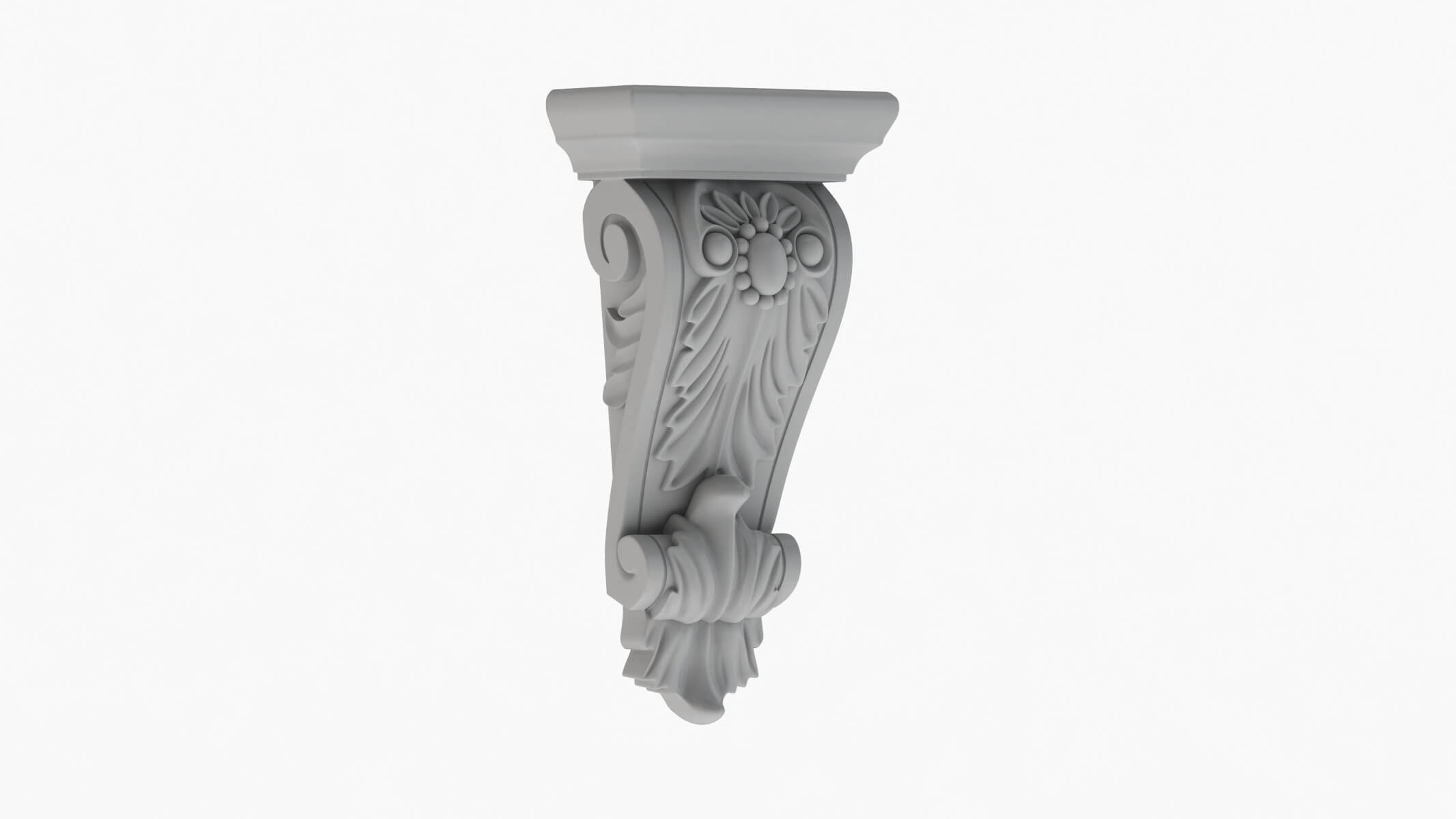 Scroll Corbel 59 - 3D Model by frezzy