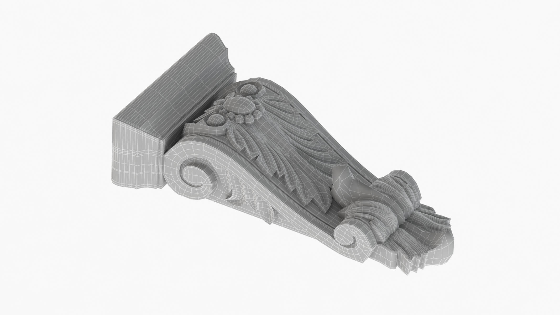 Scroll Corbel 59 - 3D Model by frezzy