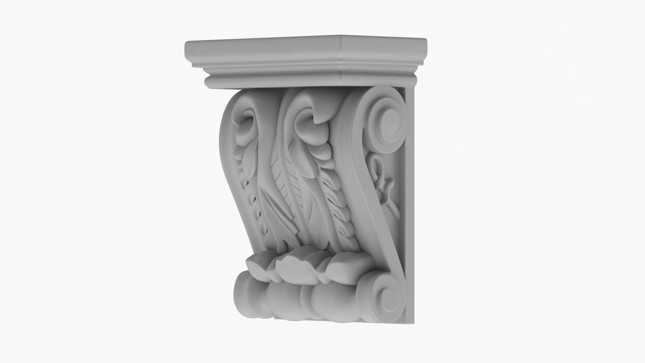 Scroll Corbel 60 - 3D Model by frezzy