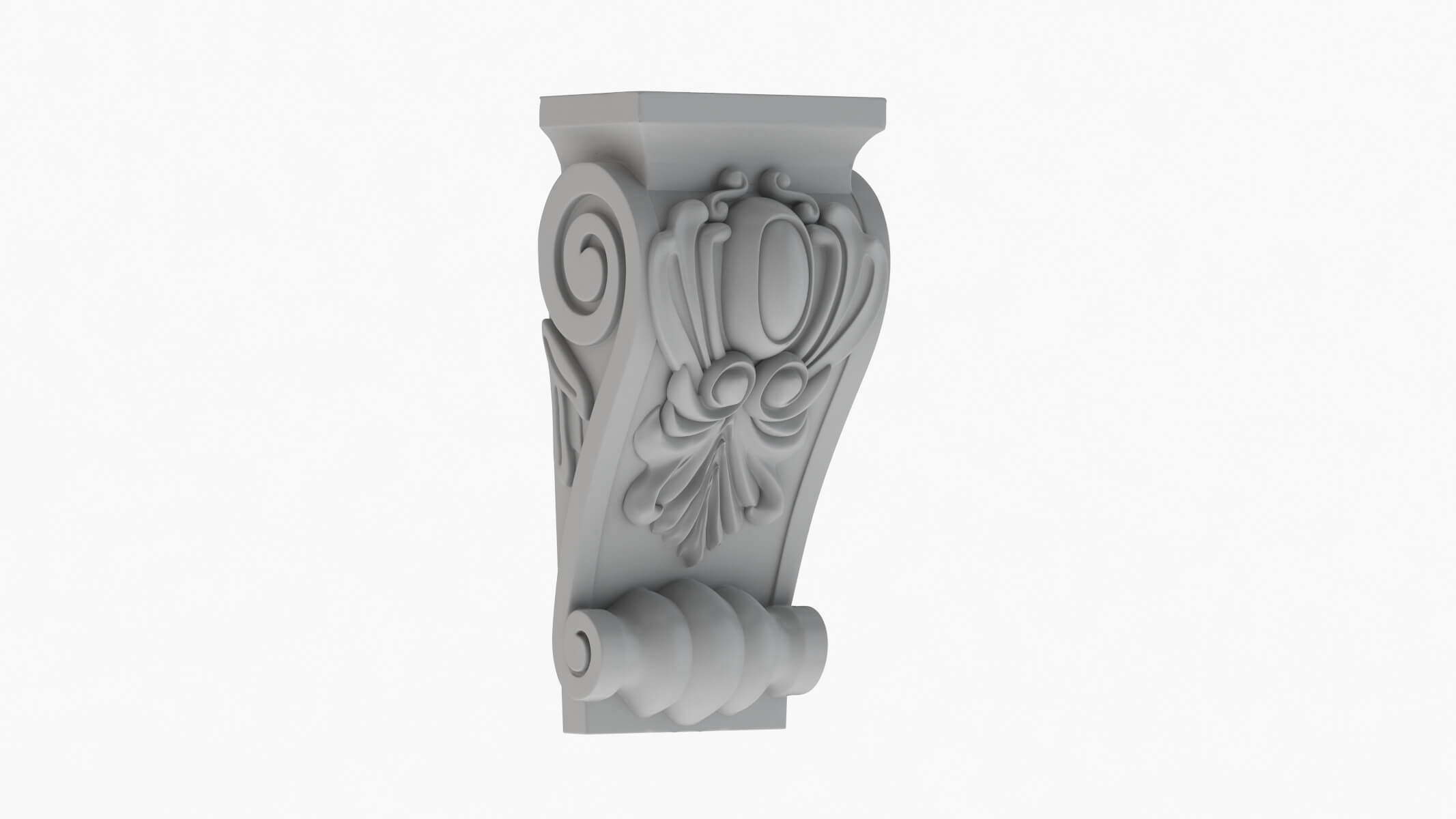 Scroll Corbel 61 - 3D Model by frezzy