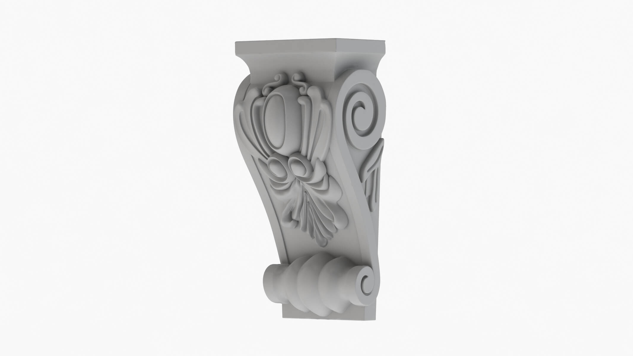 Scroll Corbel 61 - 3D Model by frezzy