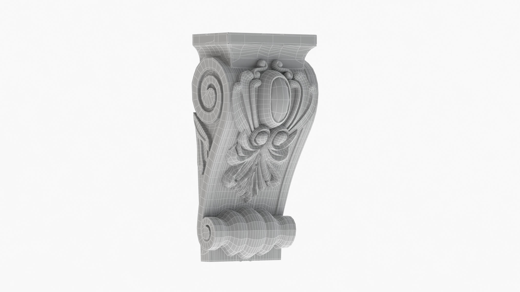 Scroll Corbel 61 - 3D Model by frezzy
