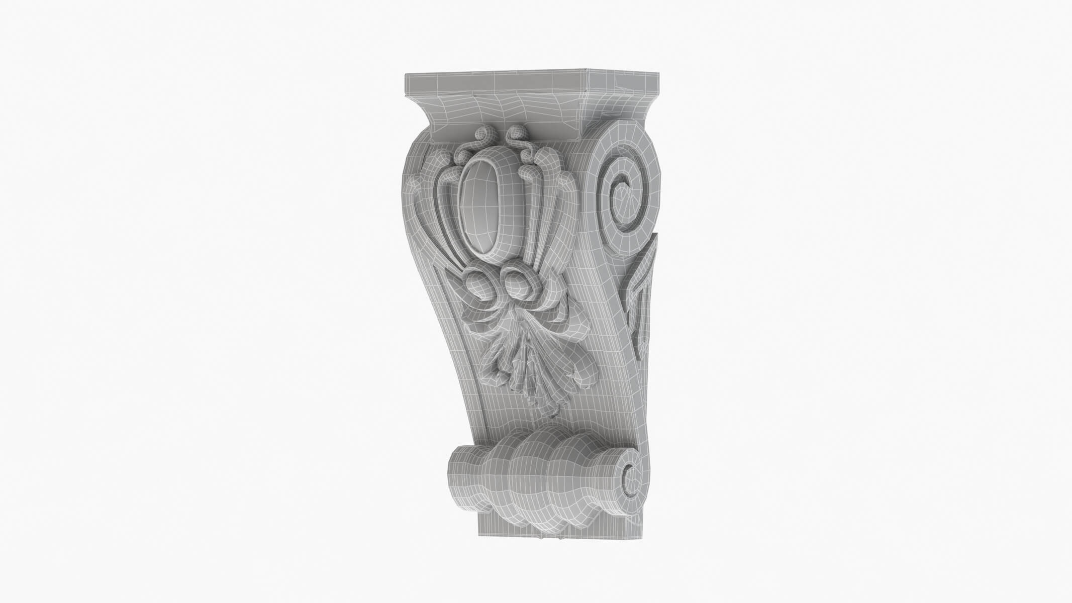 Scroll Corbel 61 - 3D Model by frezzy