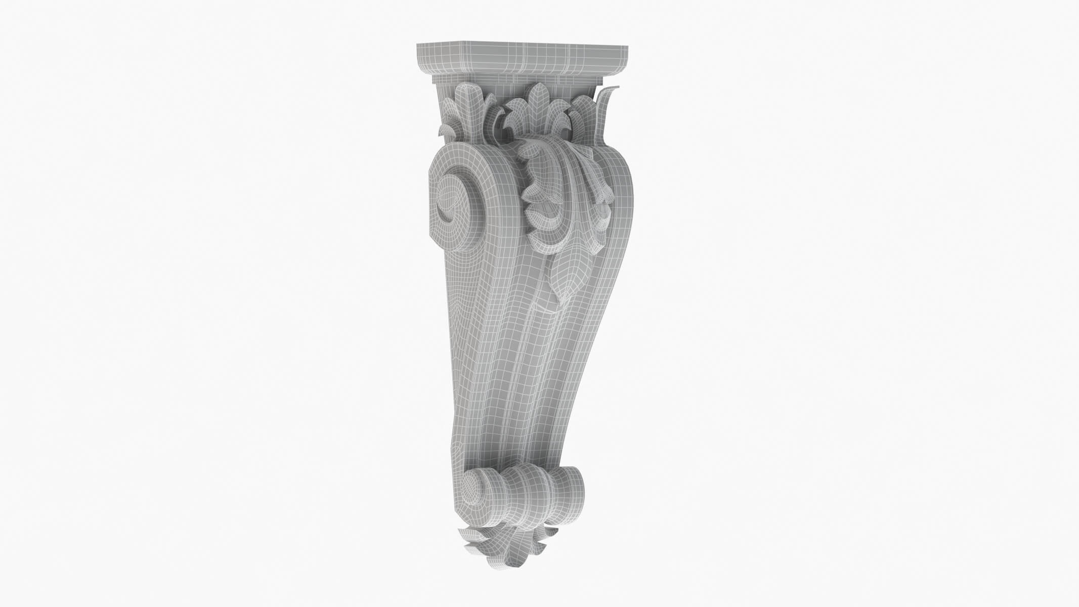 Scroll Corbel 62 - 3D Model by frezzy