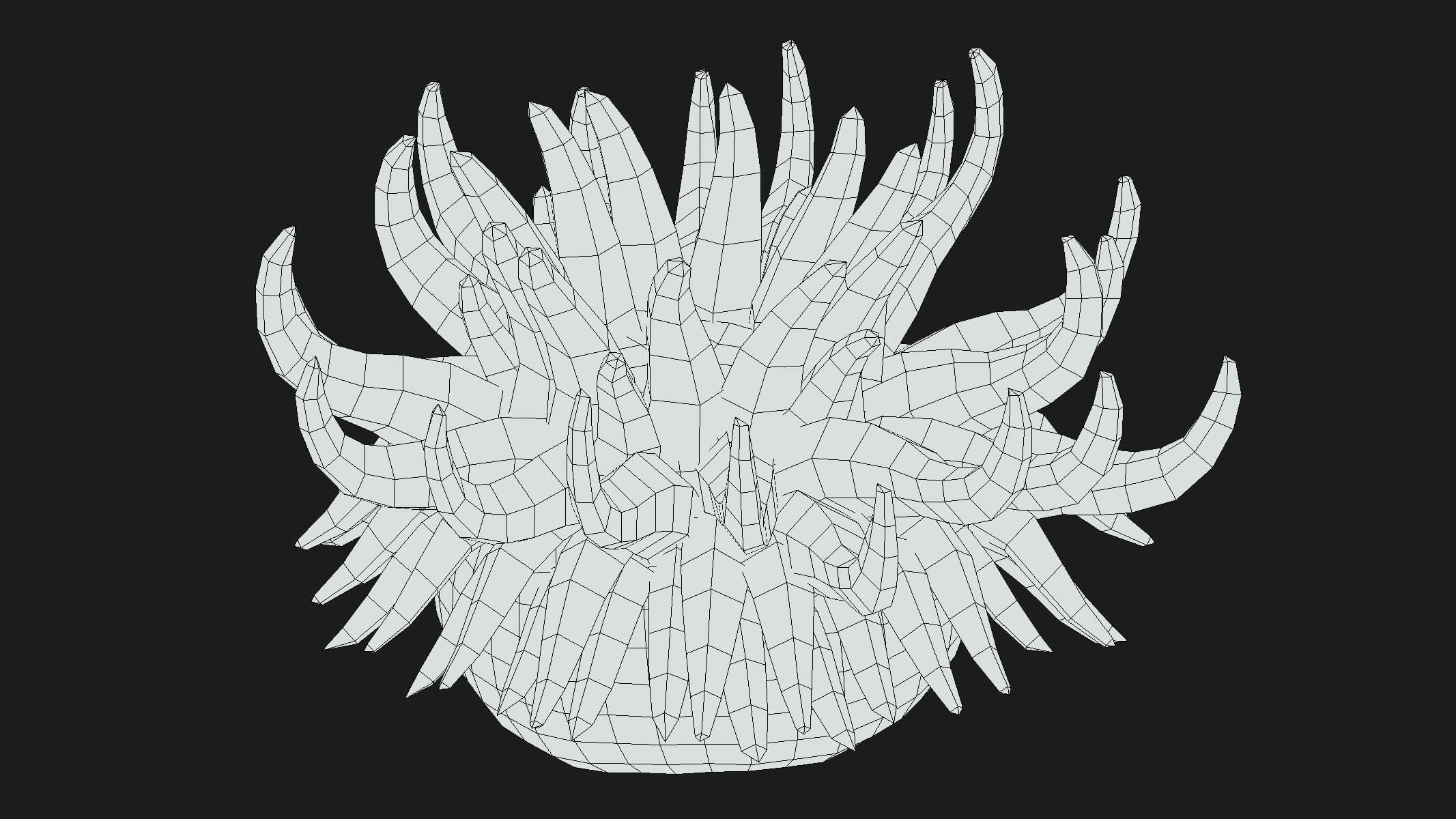 Sea Anemones and Corals ( Anthozoa ) Low Poly - 3D Model by frezzy