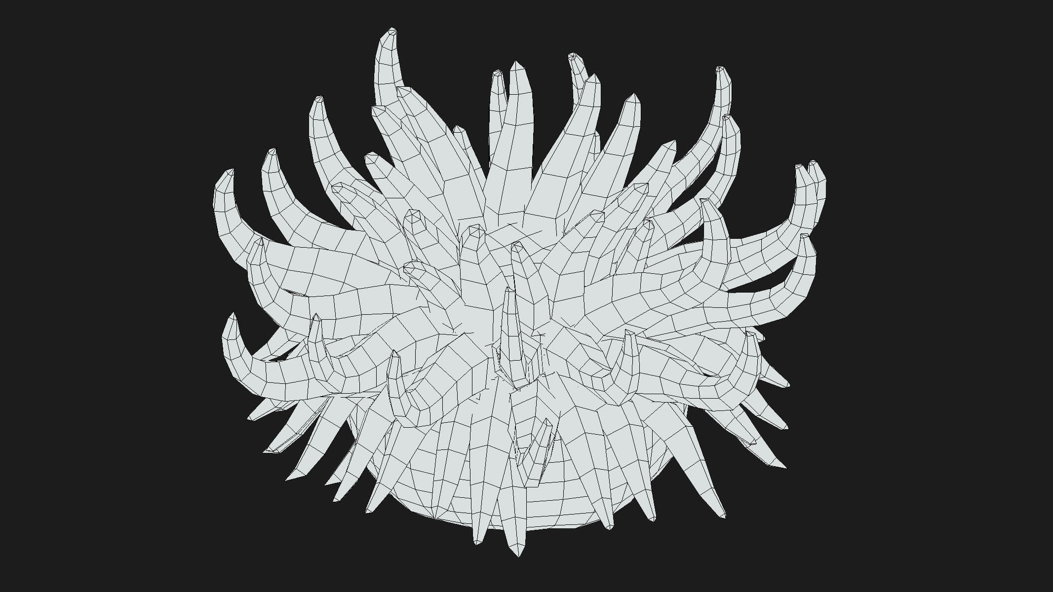 Sea Anemones and Corals ( Anthozoa ) Low Poly - 3D Model by frezzy