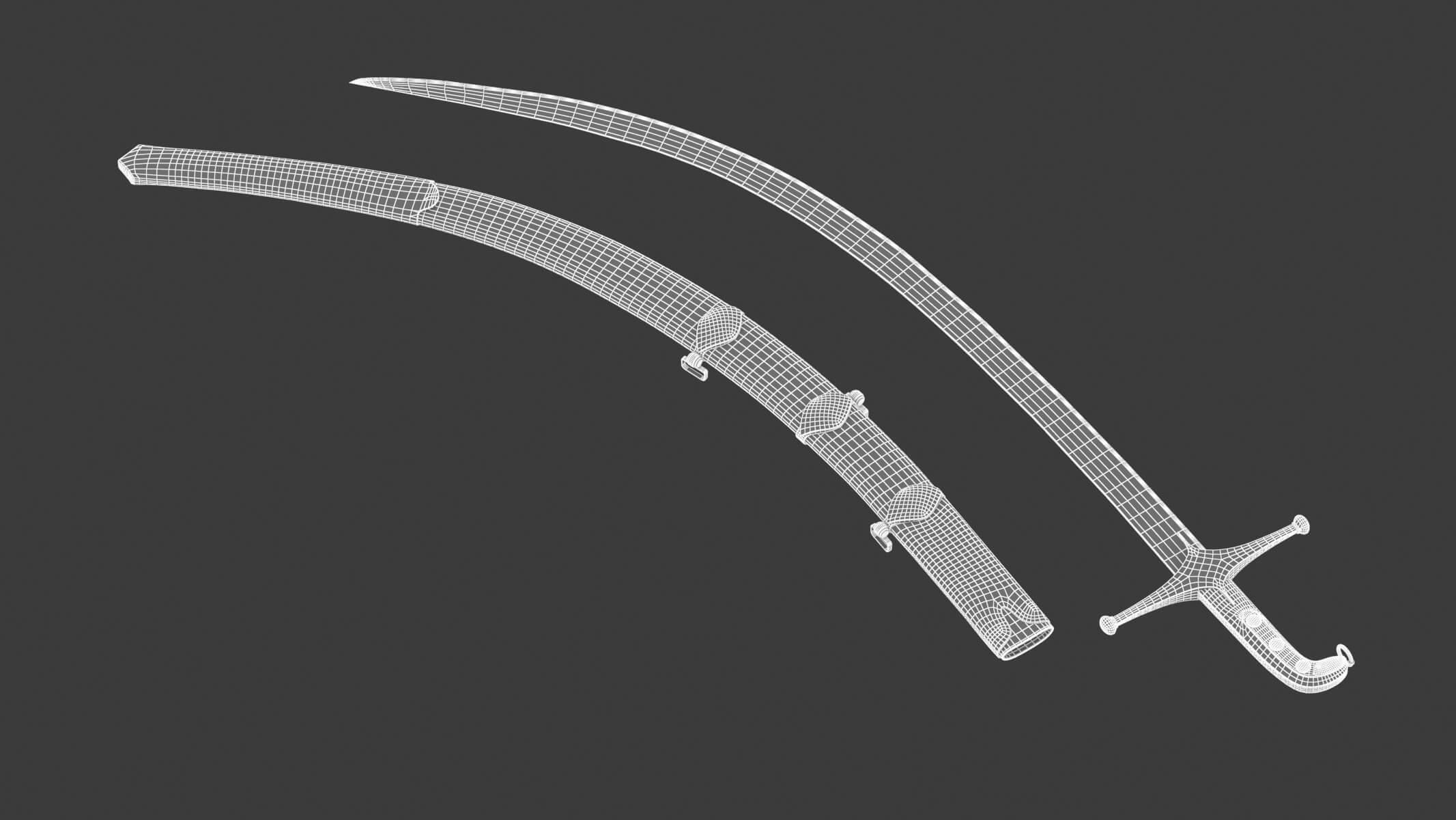 Shamshir - 3D Model by frezzy