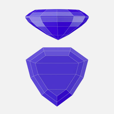 Shield Gemstone - 3D Model by frezzy