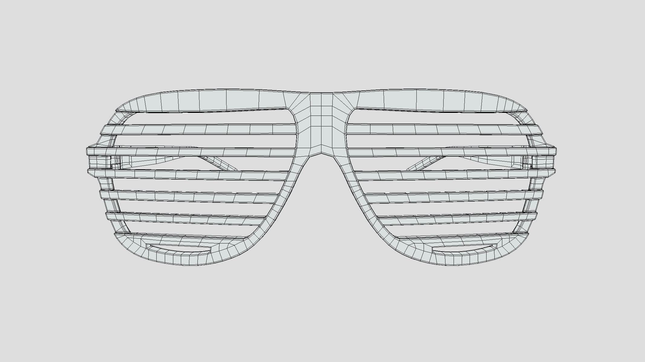 Shutter Glasses Low Poly - 3D Model by frezzy