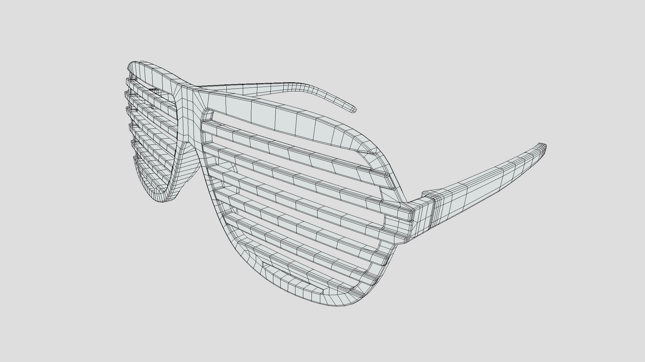 Shutter Glasses Low Poly - 3D Model by frezzy
