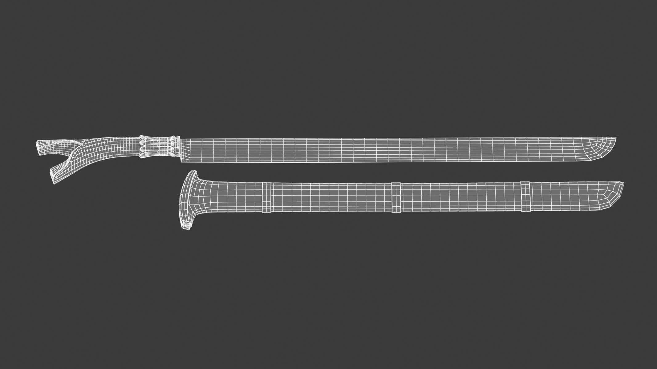 Sikin Panyang Sword - 3D Model by frezzy