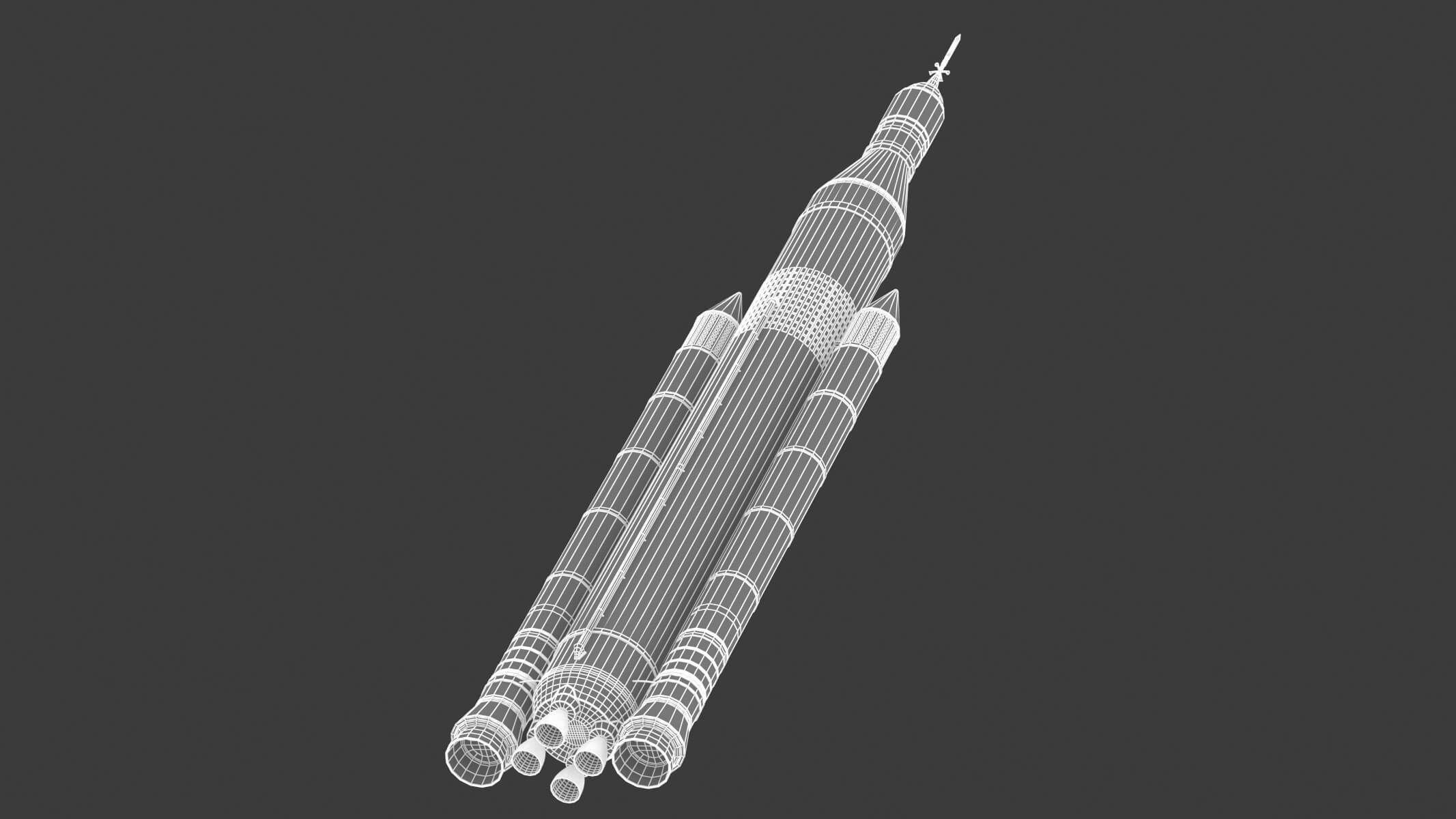 SLS Block 1 Rocket - 3D Model by frezzy